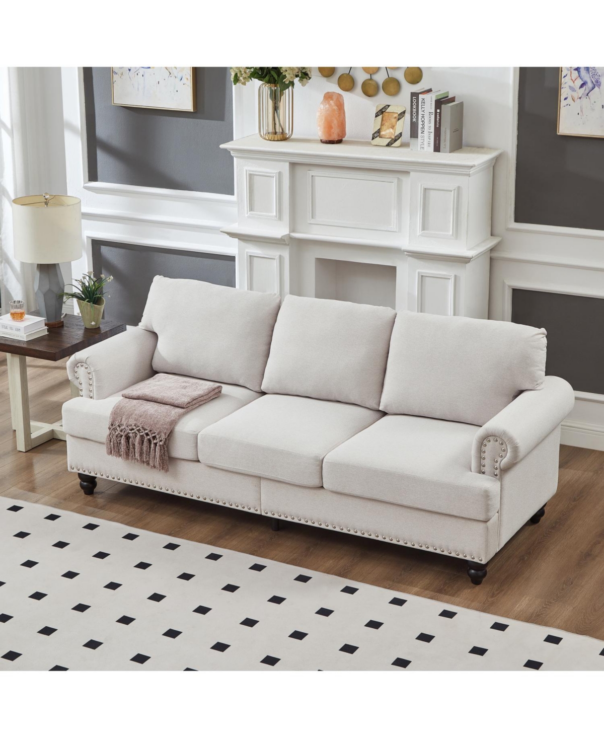 Click here for Streamdale Furniture 83" Modern Beige Sofa wi... prices