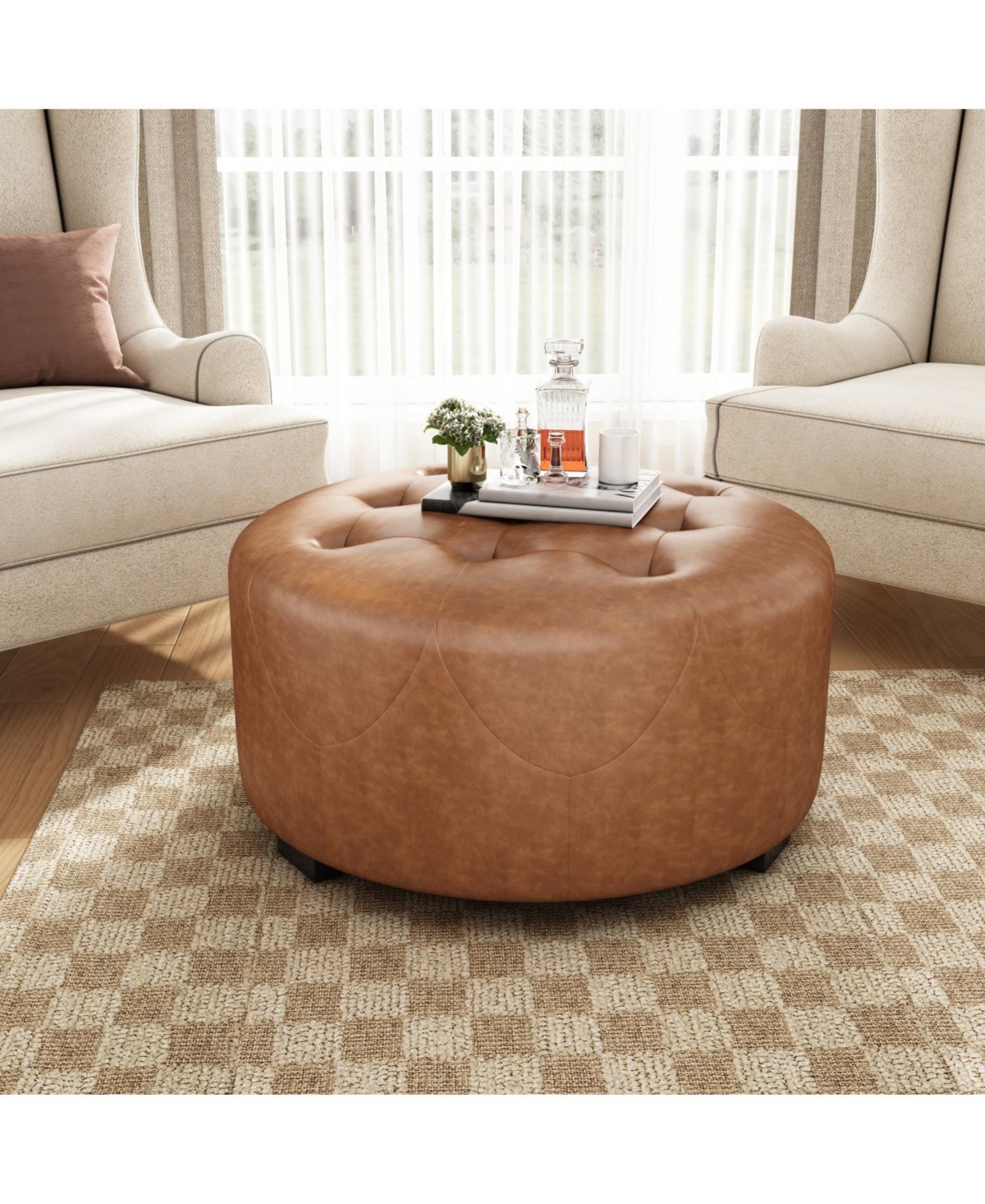 Click here for Streamdale FurnitureUpholstered Button Tufted Roun... prices