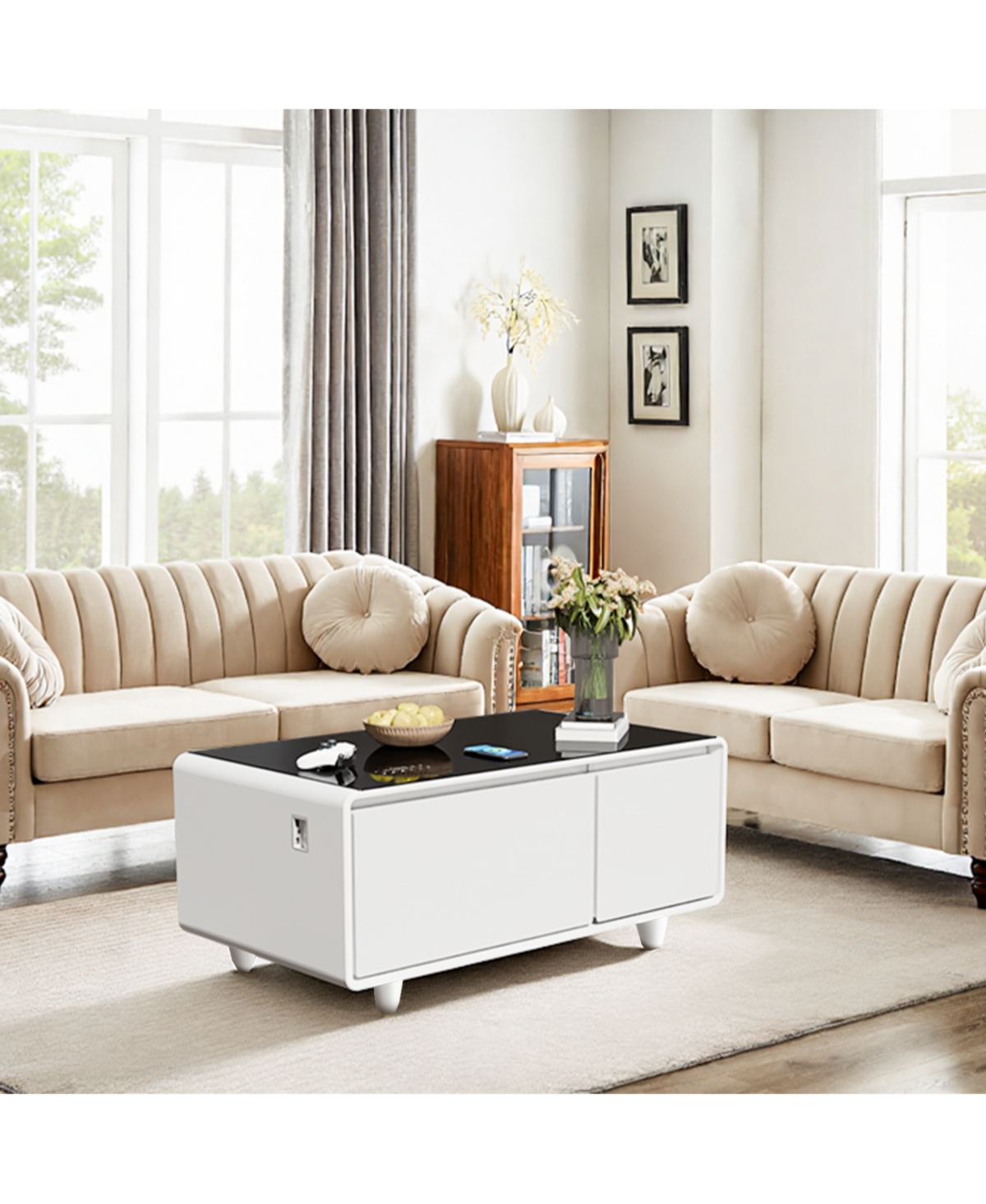 Click here for Streamdale Furniture Smart Coffee Table Fridge/Fre... prices