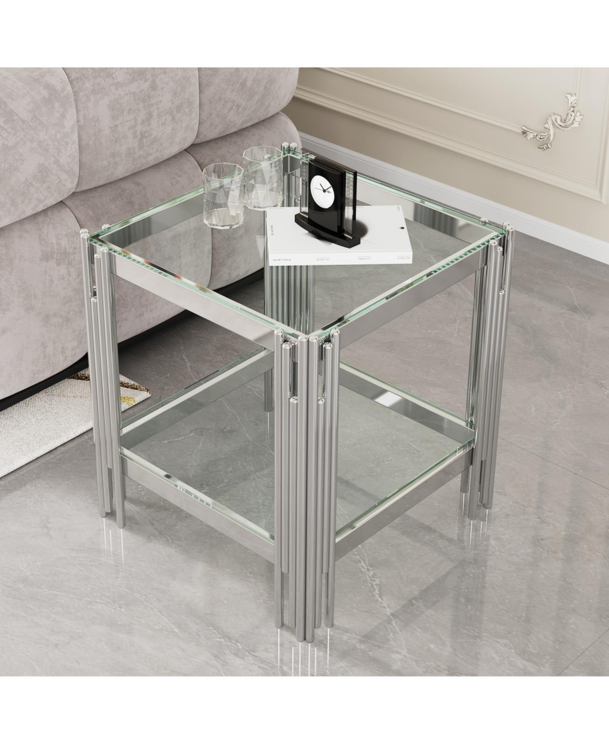 Click here for Streamdale Furniture Modern Tempered Glass Top End... prices