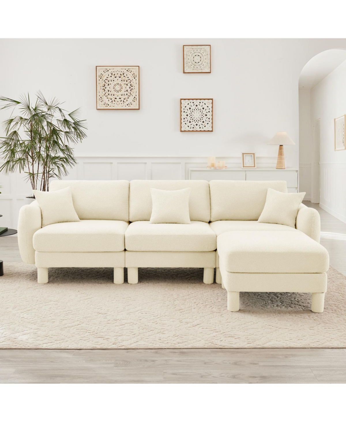 Click here for Streamdale Furniture Modern Boucle Sofa with Curve... prices