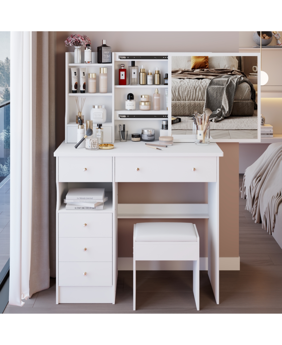 Click here for Streamdale Furniture 37" Vanity Table with Mi... prices