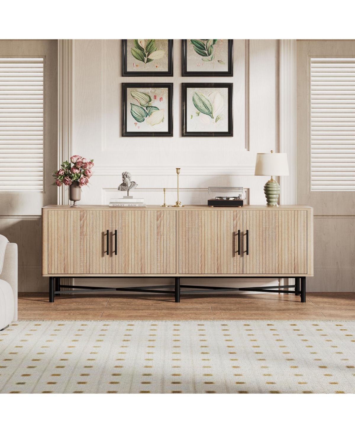 Click here for Streamdale Furniture 4-Door Tv Cabinet with Adjust... prices