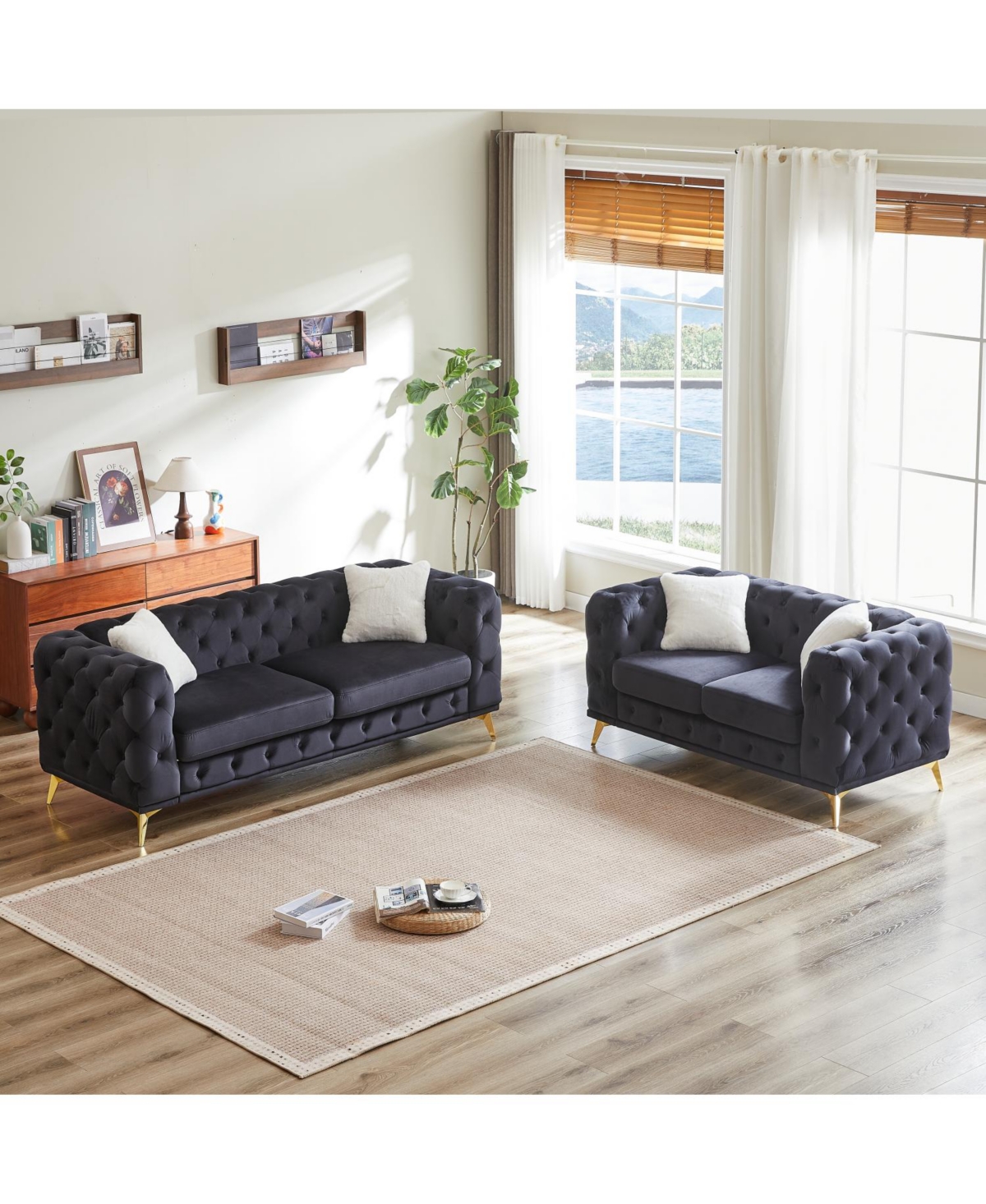 Click here for Streamdale Furniture Velvet Sofa Set- 3+2 Seater... prices