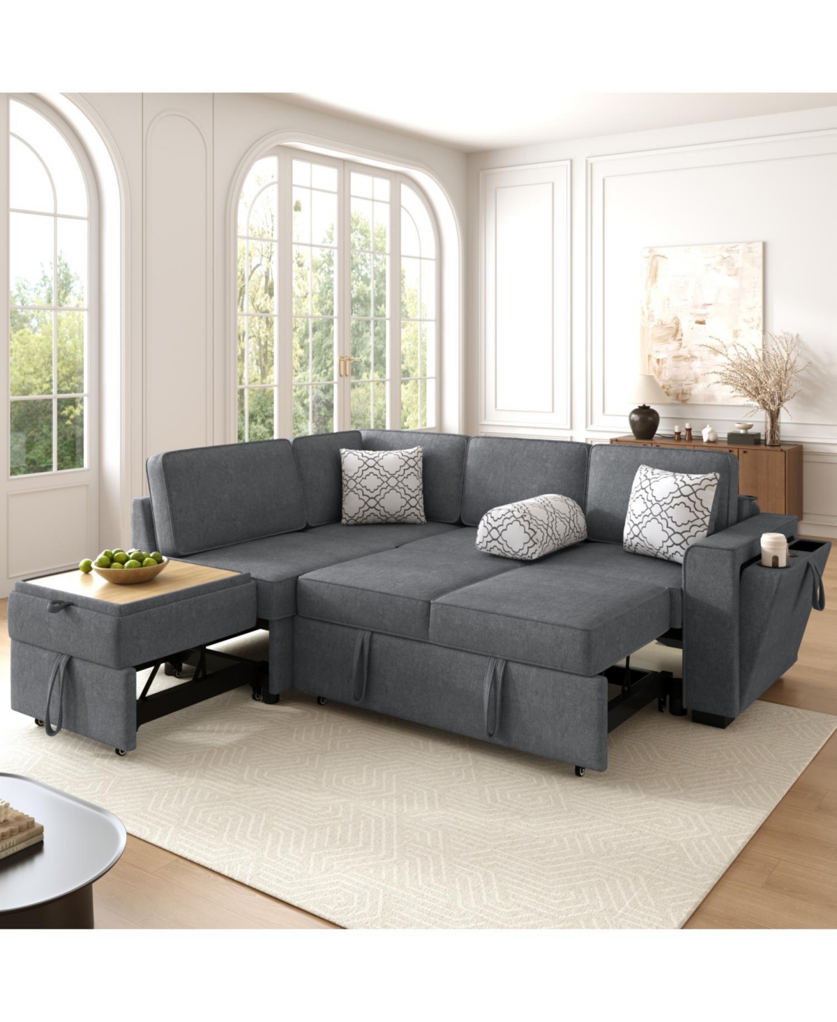 Click here for Streamdale Convertible Sectional Sofa Bed w/ Pull-... prices