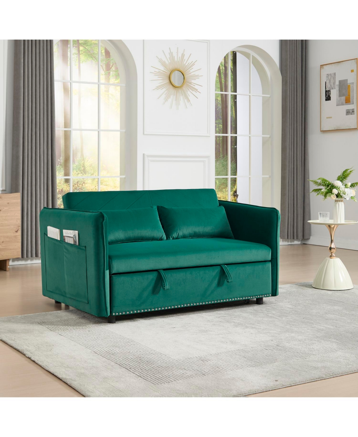 Click here for Streamdale Furniture 55" Velvet Futon Sofa Be... prices