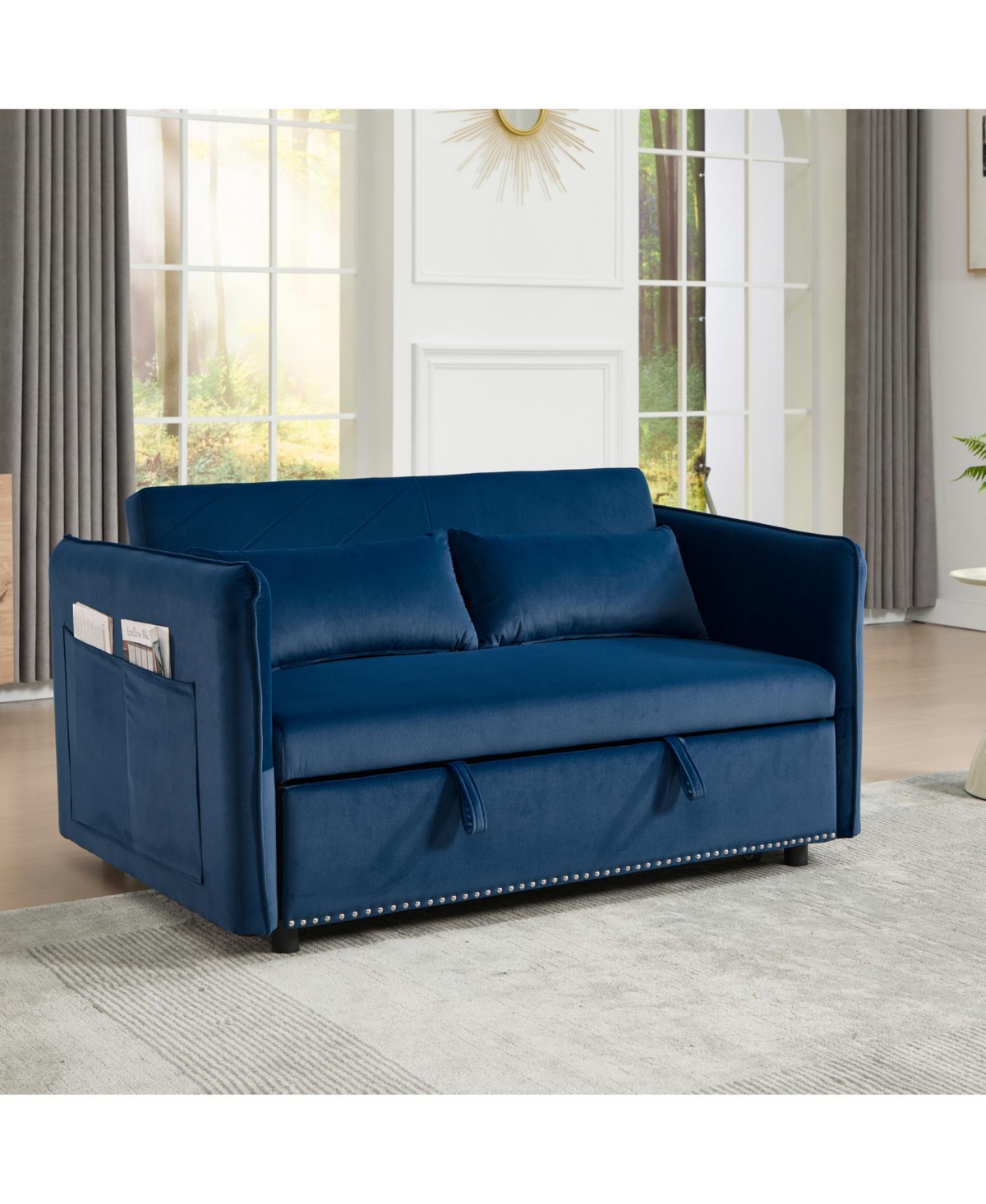 Click here for Streamdale Furniture 55" Velvet Futon Sofa Be... prices