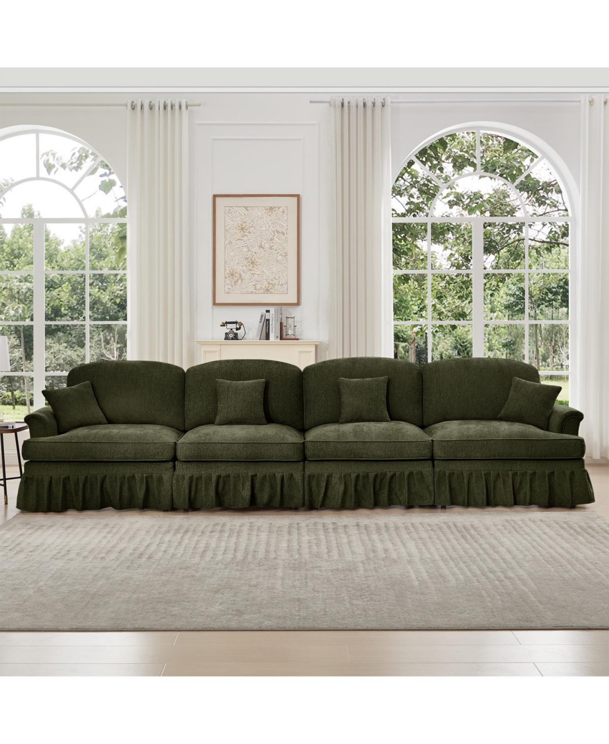 Click here for Streamdale Furniture Mid Century Green Chenille 4-... prices