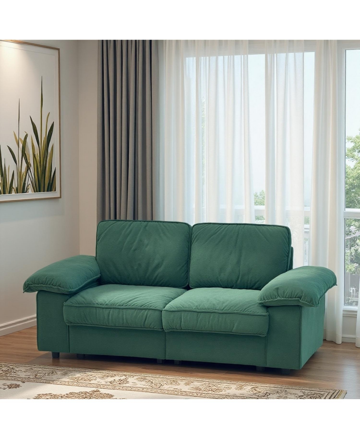 Click here for Streamdale Furniture Green Velvet 79 Storage Loves... prices