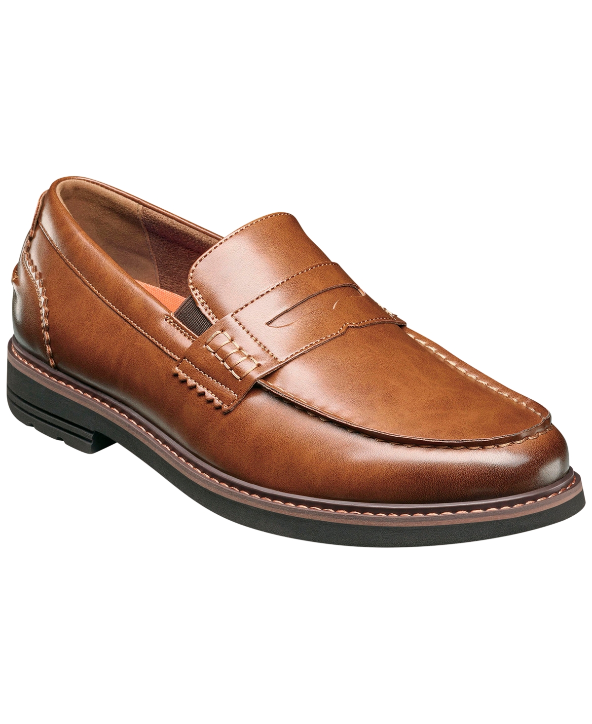 Click here for Nunn Bush Mens Oslo Moc-Toe Penny Loafers - Cognac prices