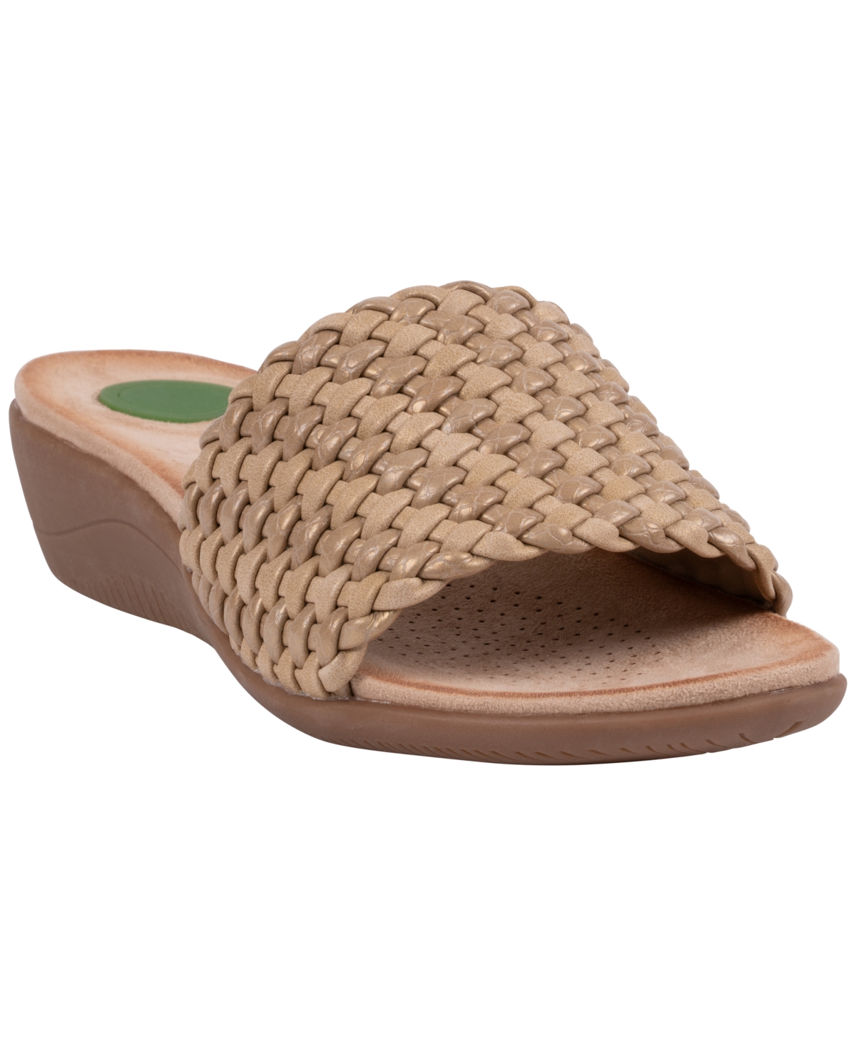 Click here for Gc Shoes Womens Woven Detail Slip-On Sandals - Nat... prices