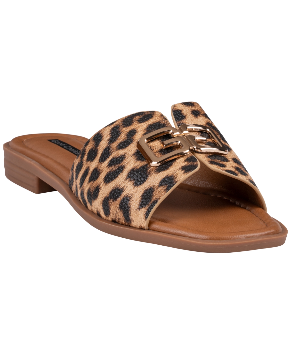 Click here for Gc Shoes Womens Square Toe Flat Sandals - Leopard prices