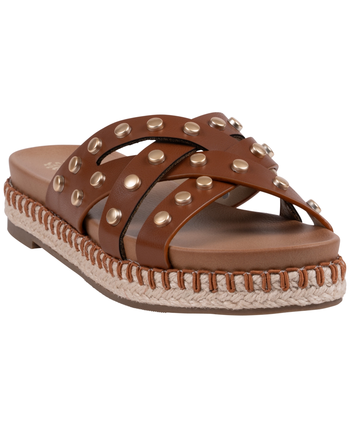 Click here for Gc Shoes Womens Stud Detail Slip-On Sandals - Cogn... prices