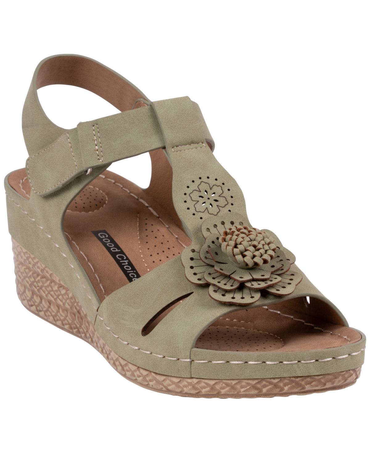 Click here for Gc Shoes Womens Round Toe Sandals - Sage prices