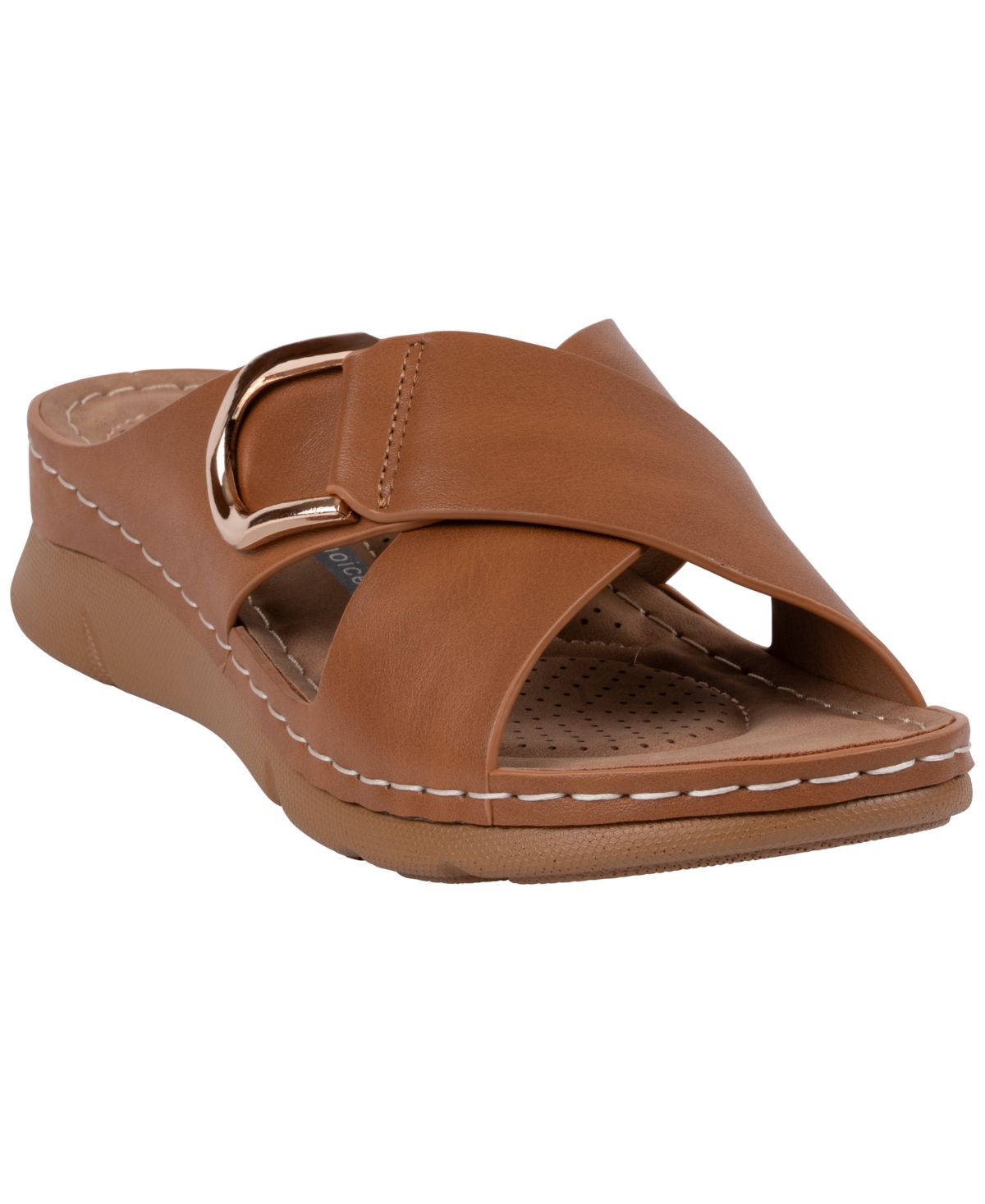 Click here for Gc Shoes Womens Slip-On Sandals - Tan prices