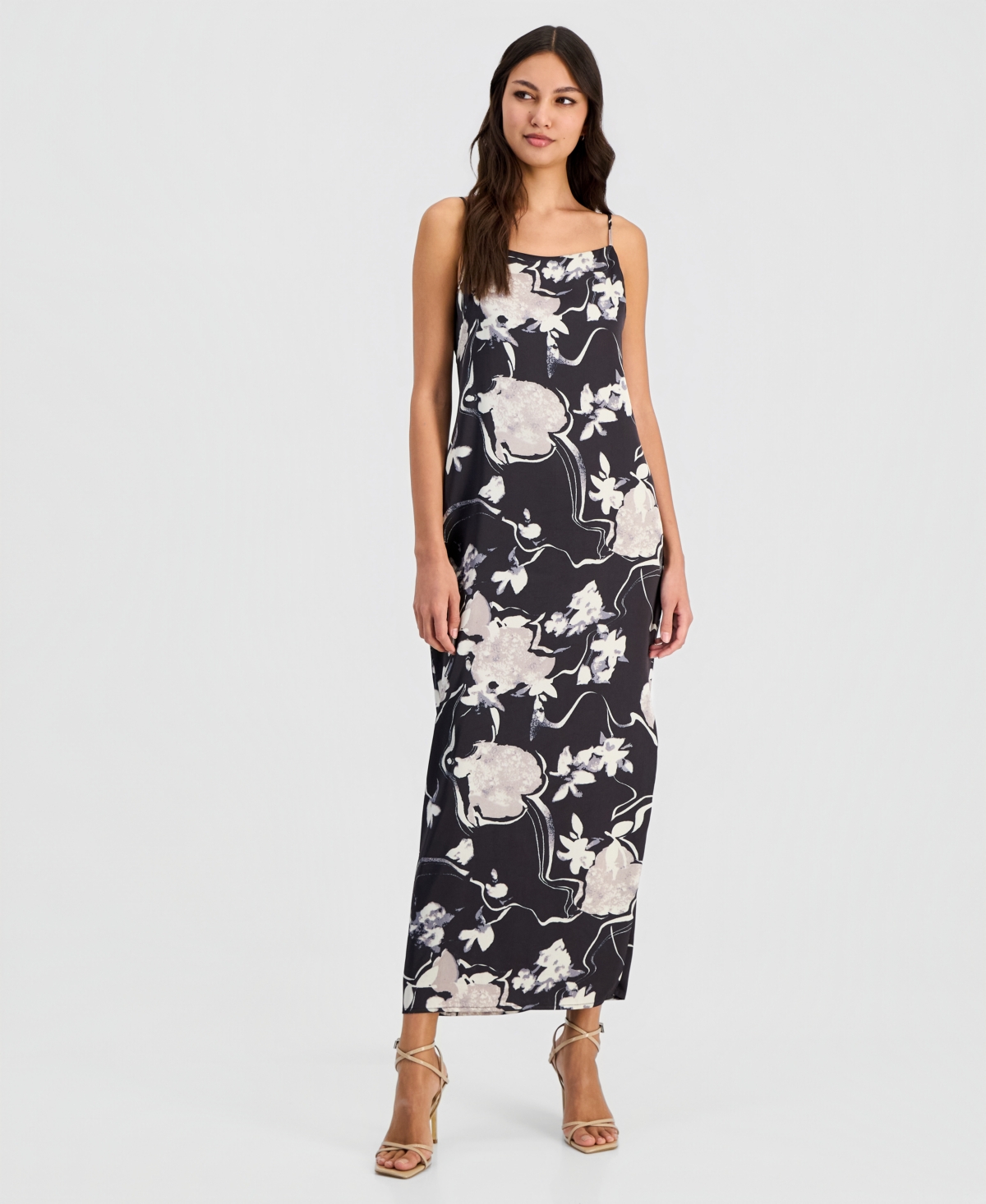 Click here for Sam Edelman Womens Floral Print Slip Dress - Black prices