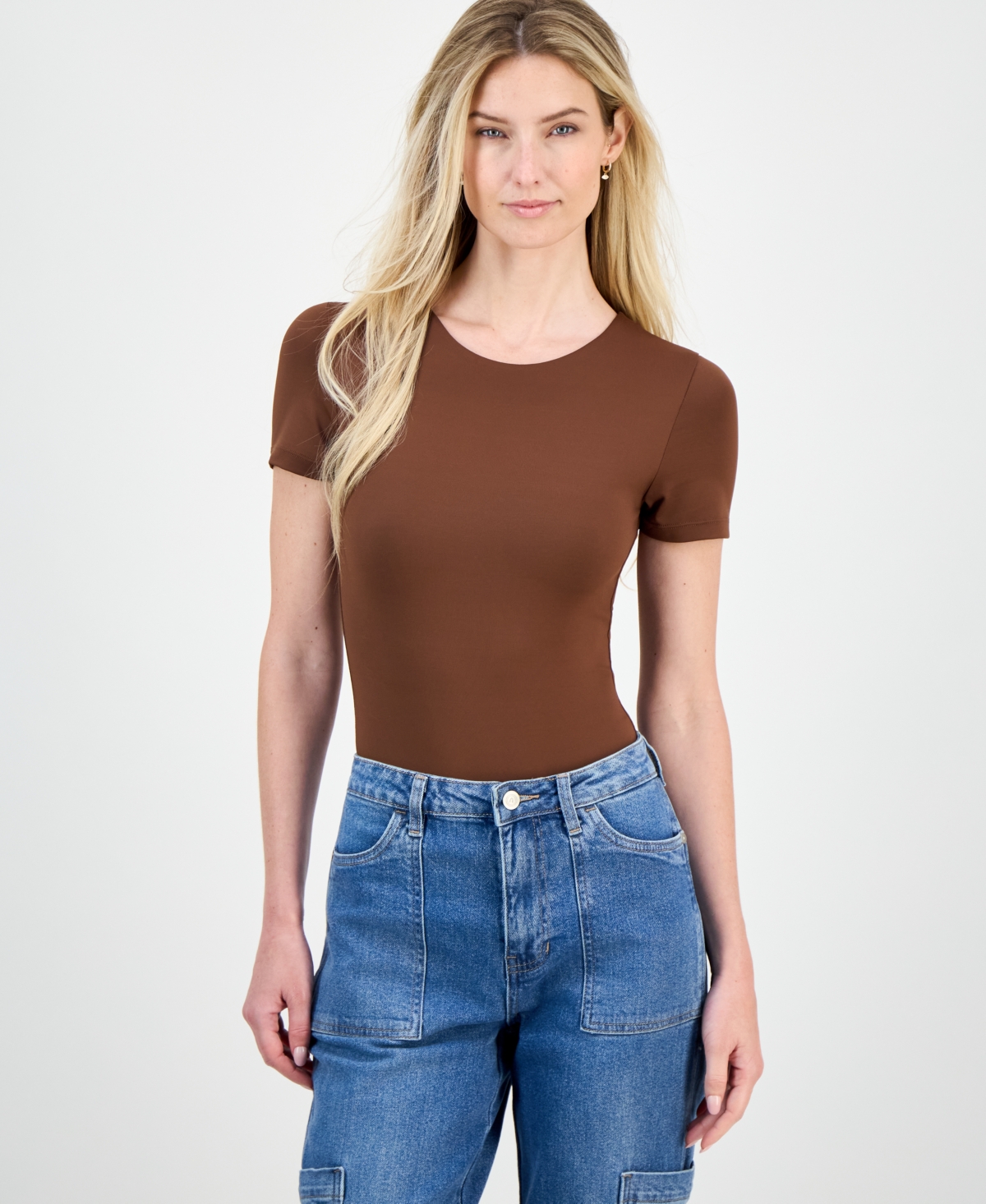 Click here for And Now This Womens Double-Layered Crewneck Bodysu... prices