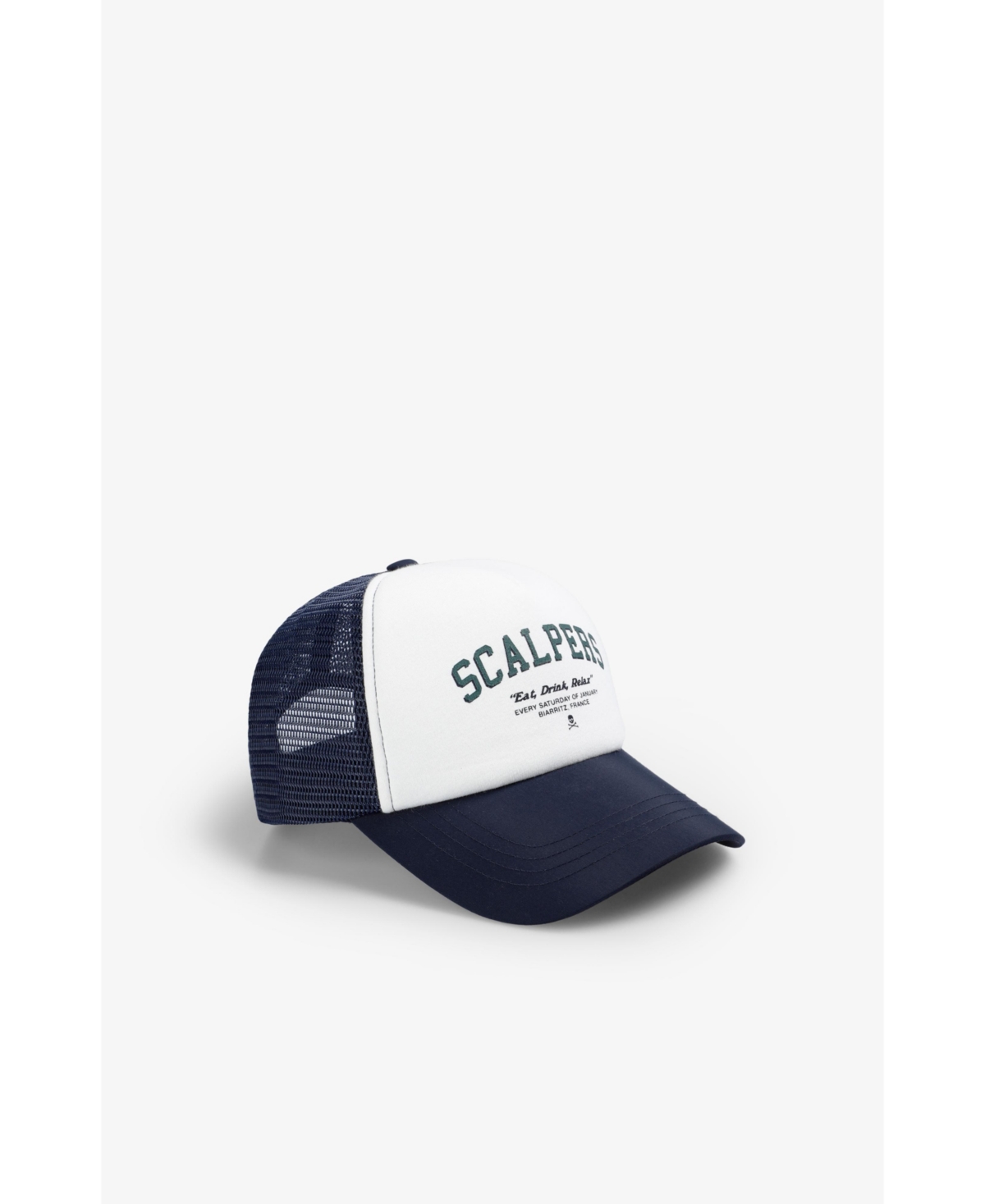 Click here for Scalpers P MenS Drink Trucker Cap - Blue prices