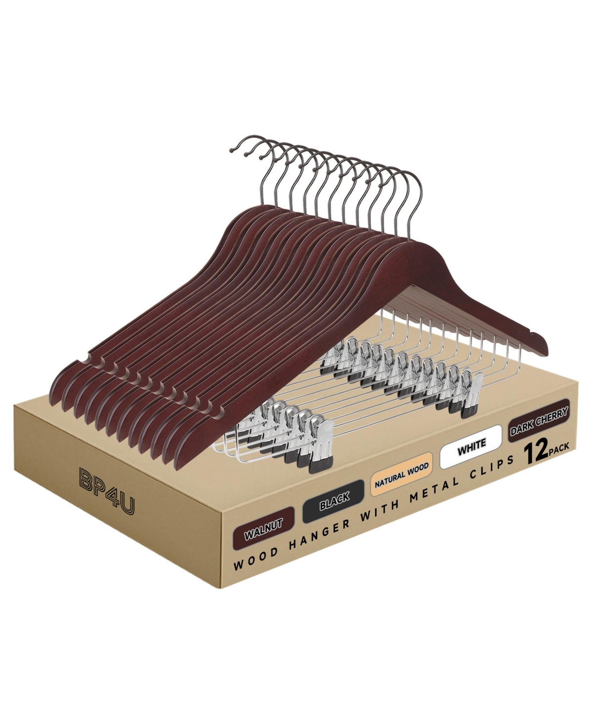 Click here for BP4U Premium Wooden Clothes Hangers with Swivel Ho... prices