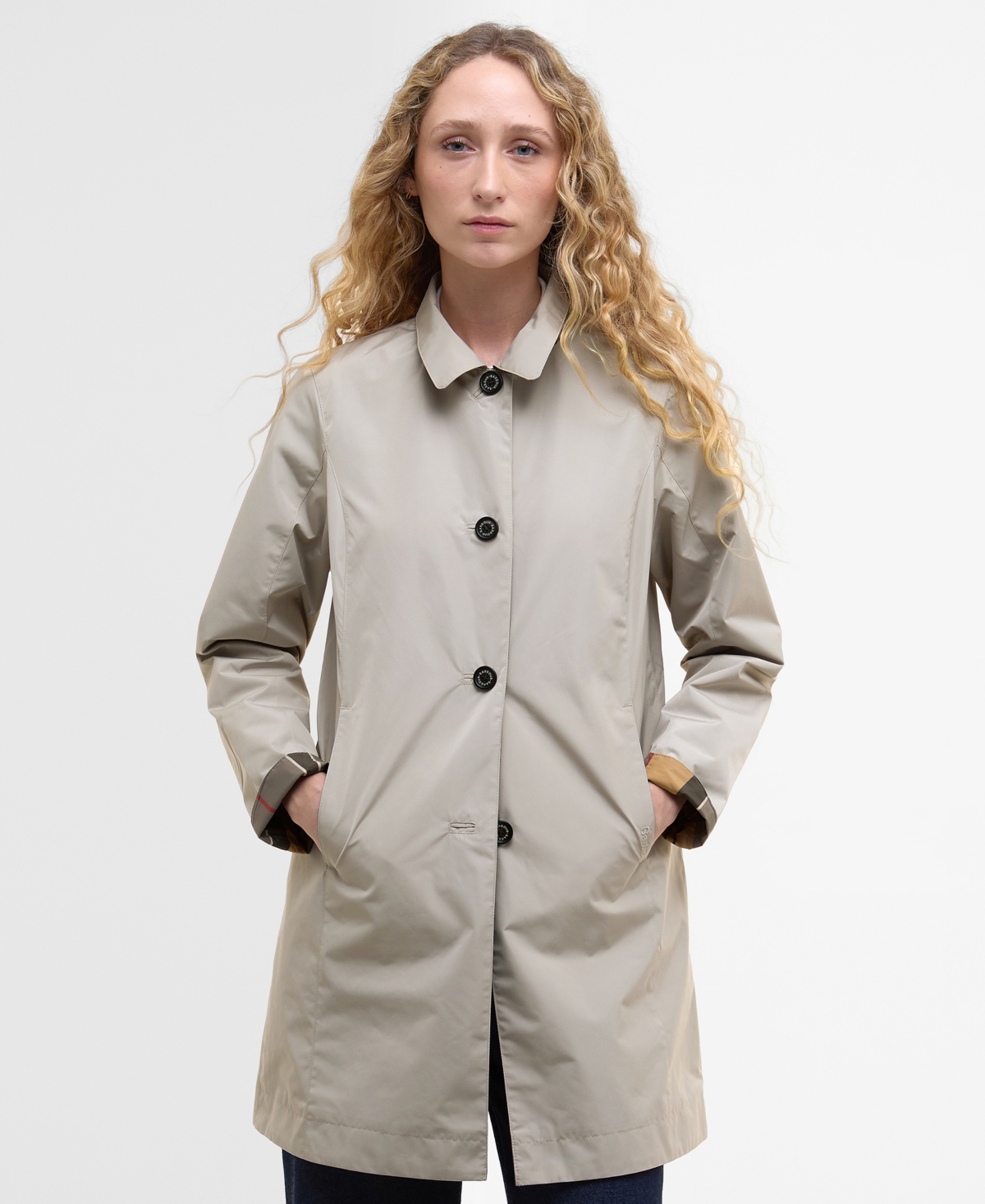 Click here for Barbour Babbity Showerproof Jacket - Mist/Dress prices