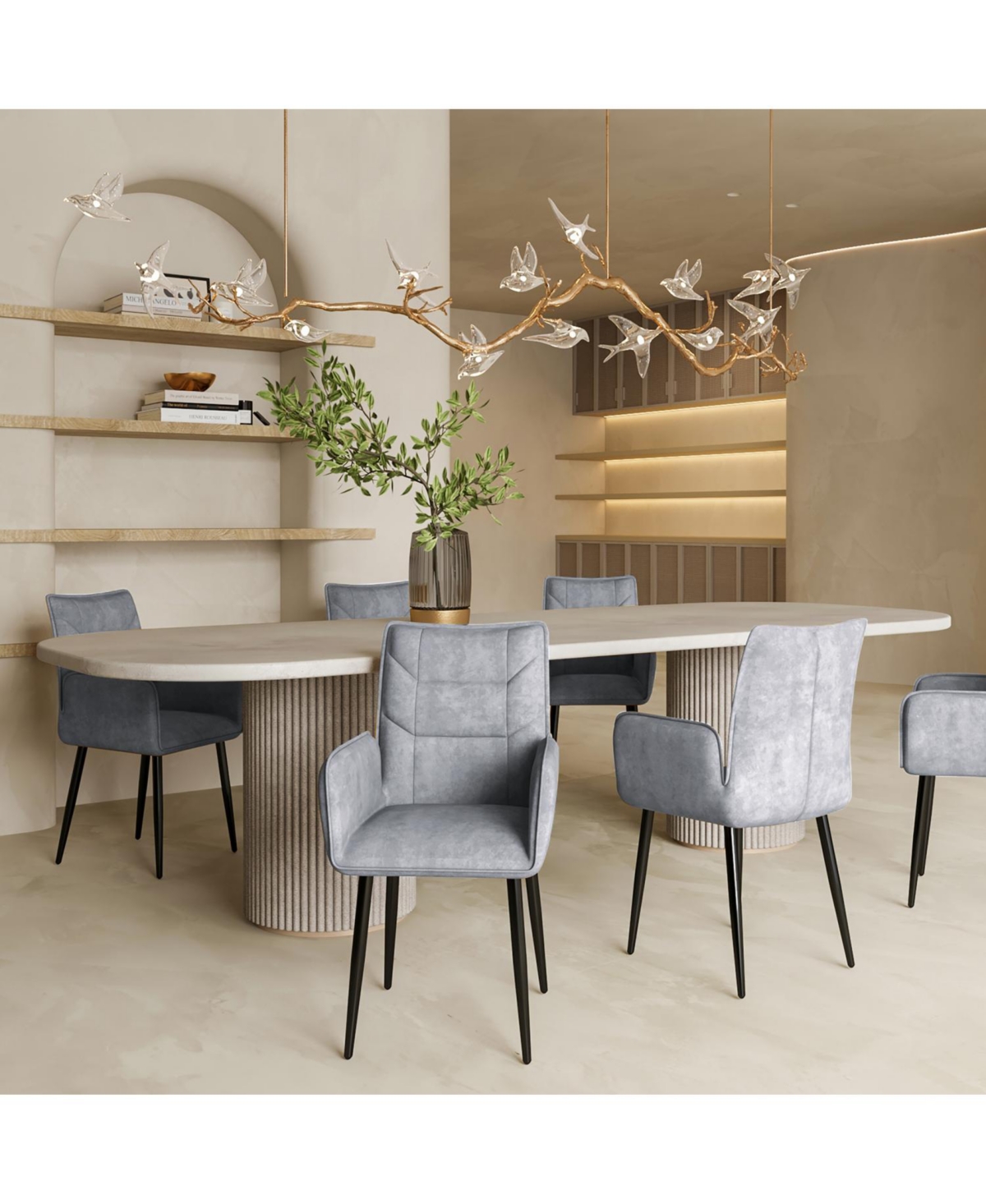 Click here for Streamdale Furniture Velvet Dining Chairs (Set of... prices