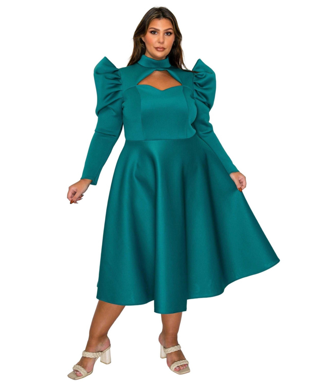Click here for L I V D Plus Size Isabella Neoprene Statement Dres... prices