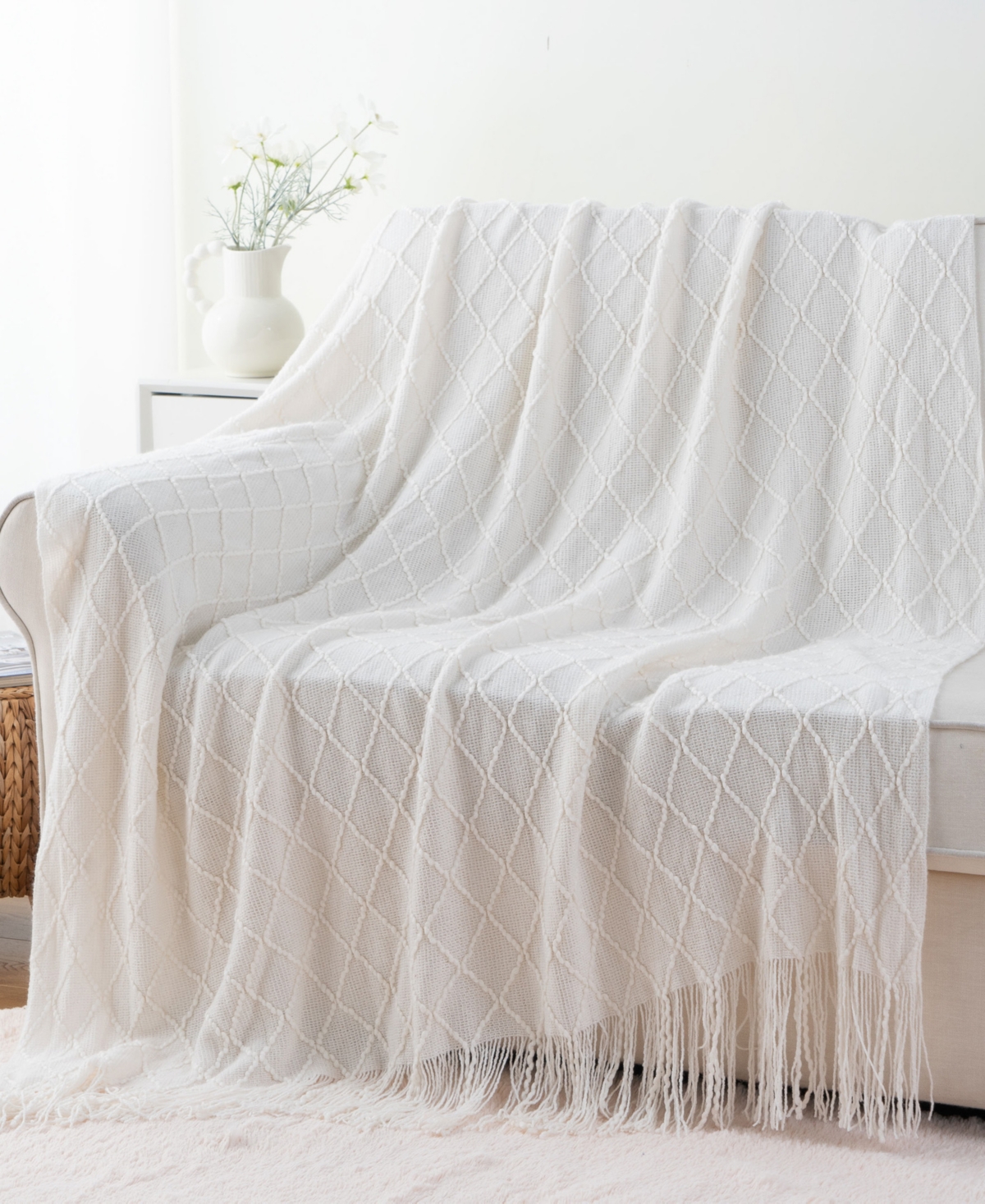 Click here for Battilo Texture Triple Zig-Zag Lightweight Throw... prices