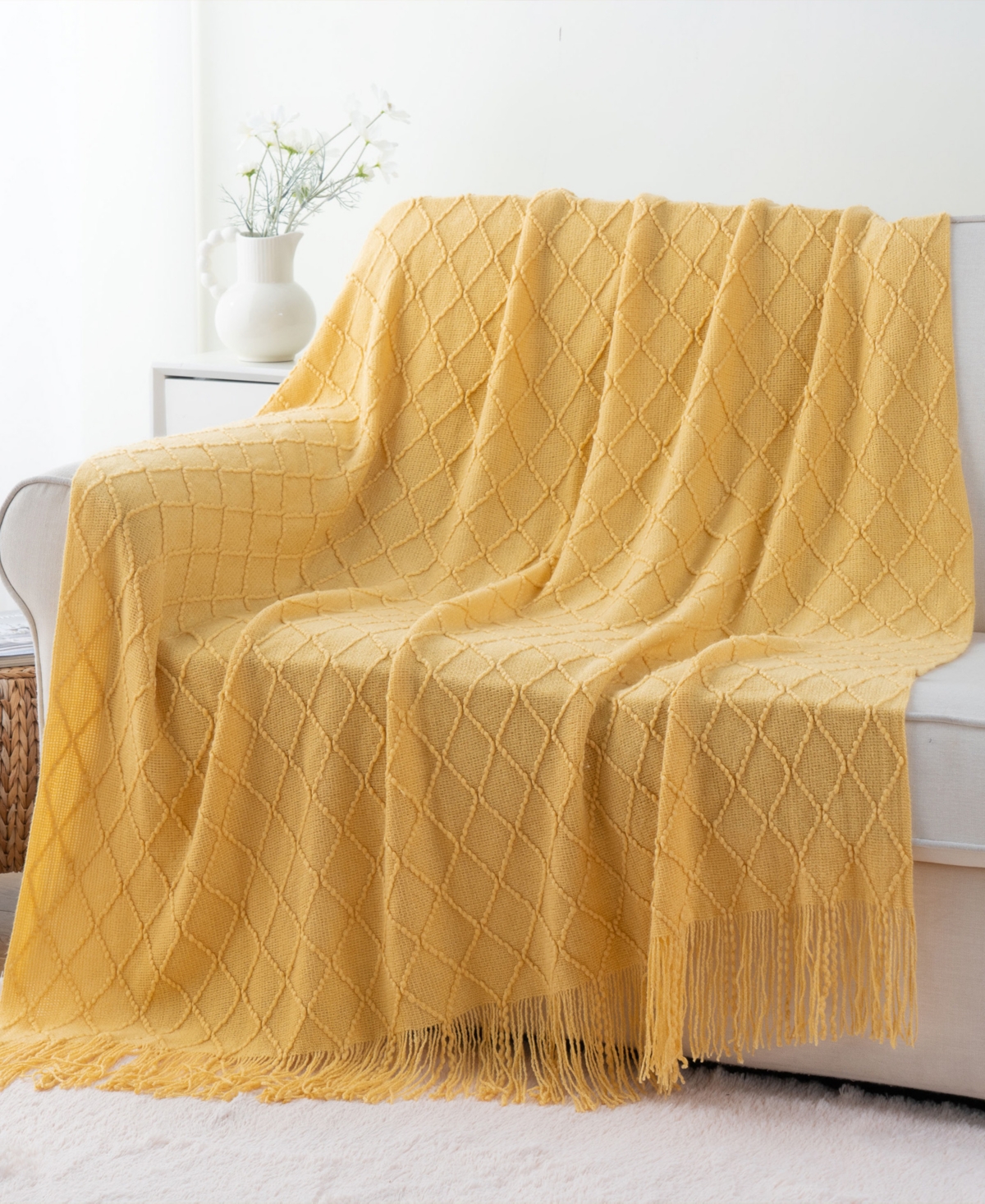 Click here for Battilo Texture Triple Zig-Zag Lightweight Throw... prices