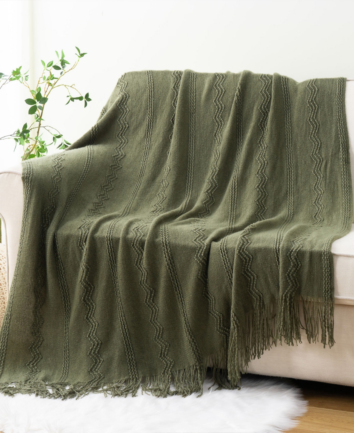 Click here for Battilo Texture Triple Zig-Zag Lightweight Throw... prices