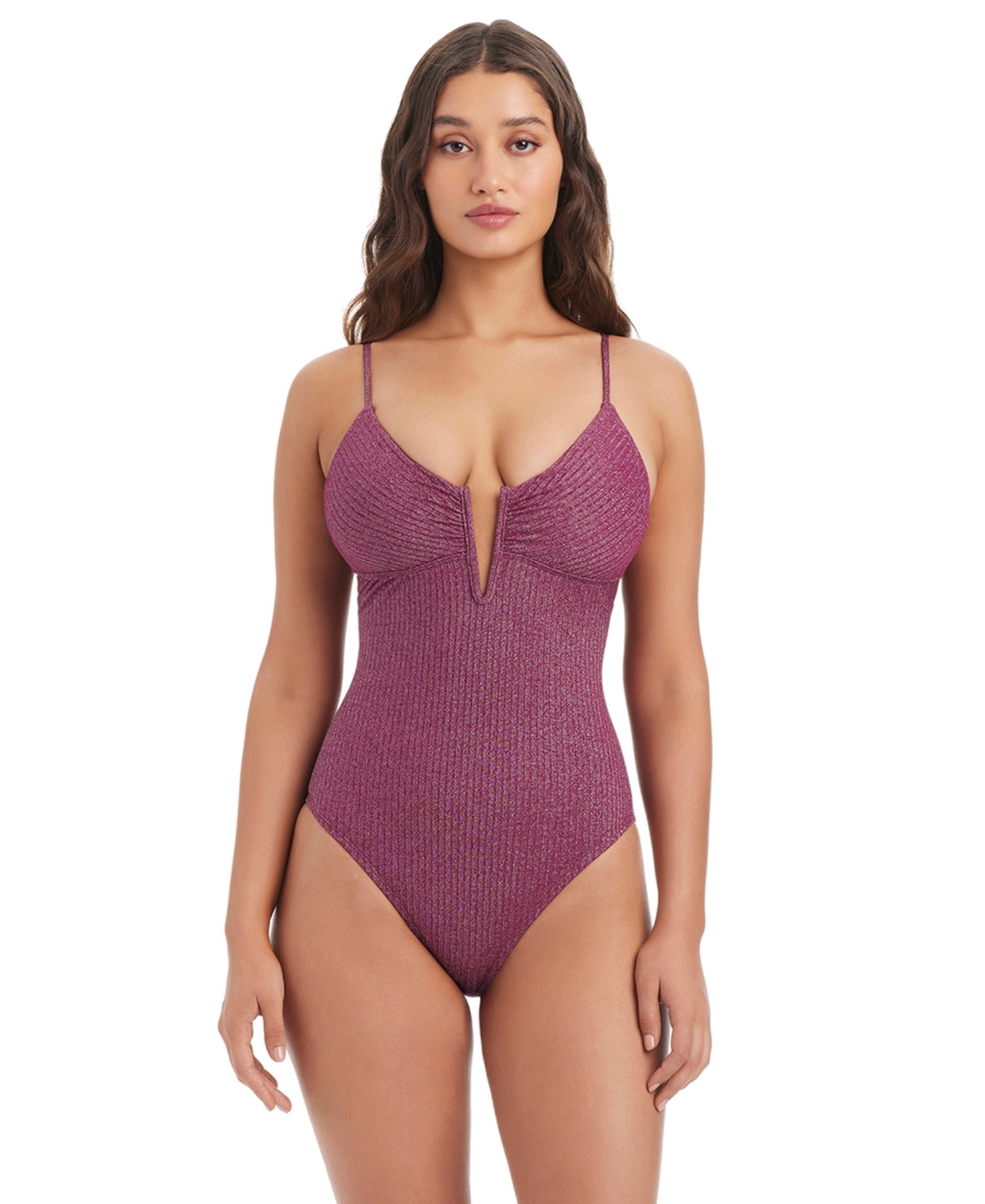 Click here for Bar Iii Rib & Shine Over-The-Shoulder Monokini  Ma... prices