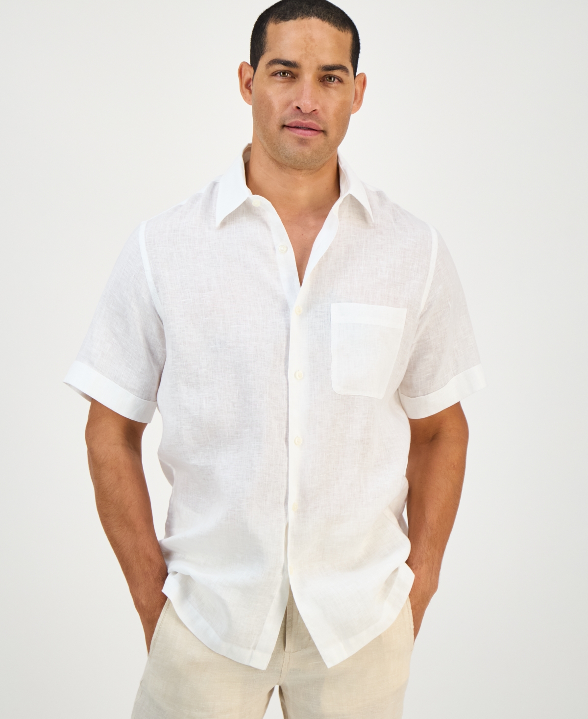 Click here for Club Room Mens 100 Linen Shirt  Created for Macys... prices
