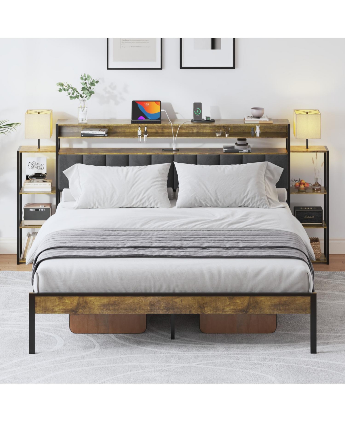 Click here for Streamdale Furniture Queen Bed Frame with Storage... prices