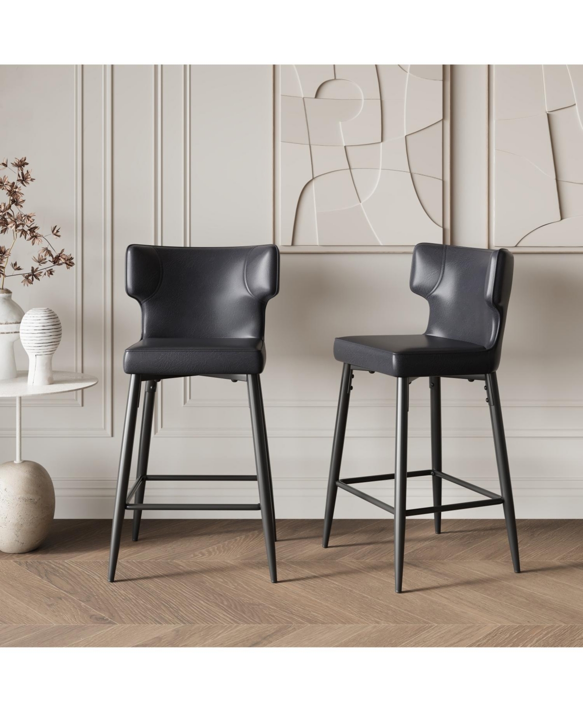 Click here for Streamdale Furniture Modern Bar Stools with Pu Lea... prices