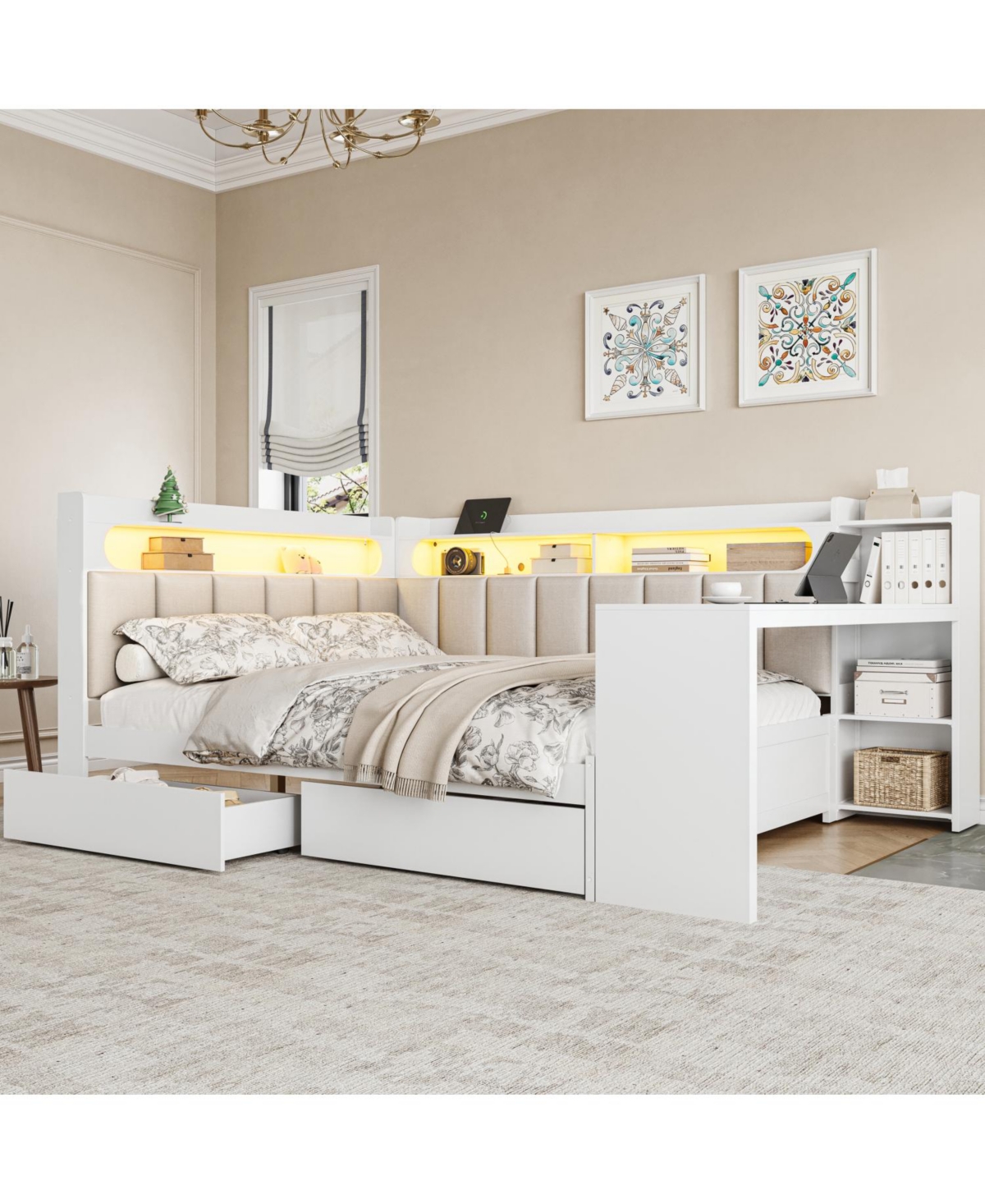 Click here for Streamdale Furniture Gray Daybed: Storage  Chargin... prices