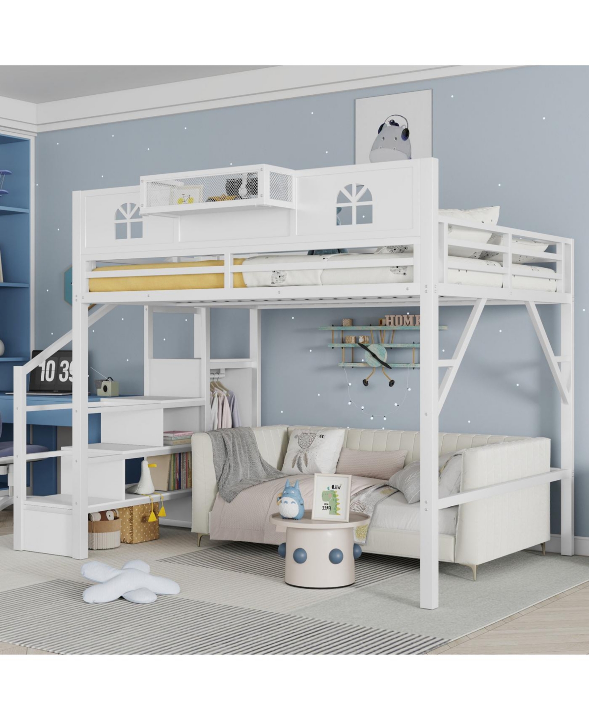 Click here for Streamdale Furniture Queen Loft Bed with Stairs an... prices