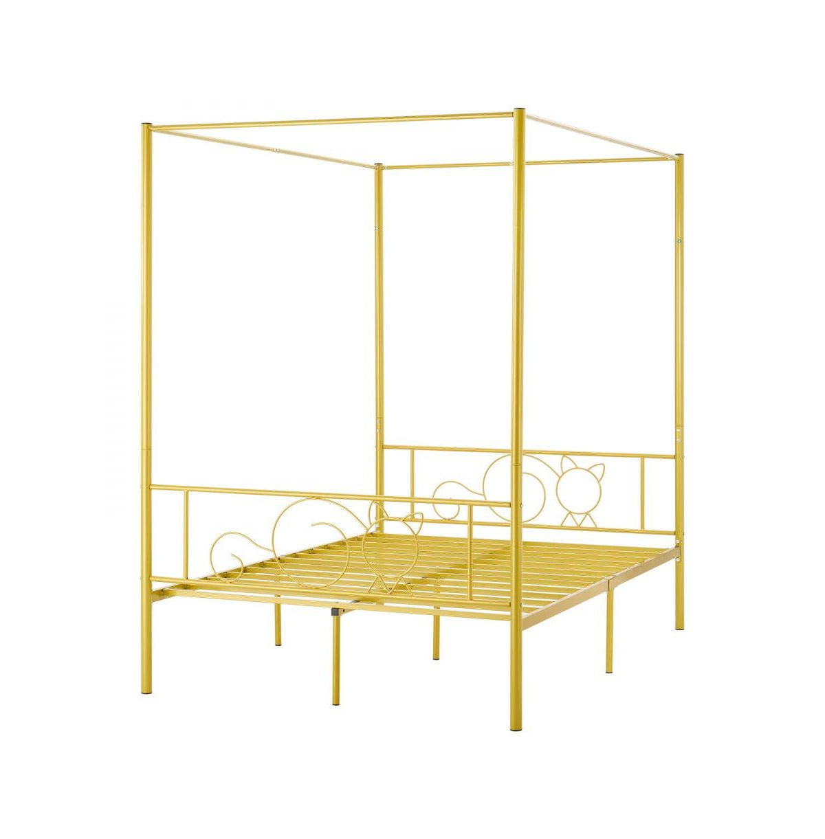 Click here for Slickblue Canopy Bed with Metal Frame  Headboard... prices