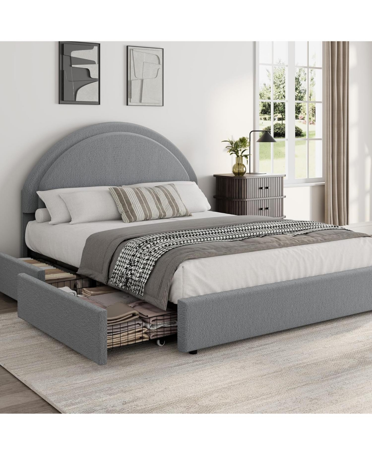 Click here for gaomon Bed Frame with Storage Drawers  Upholstered... prices