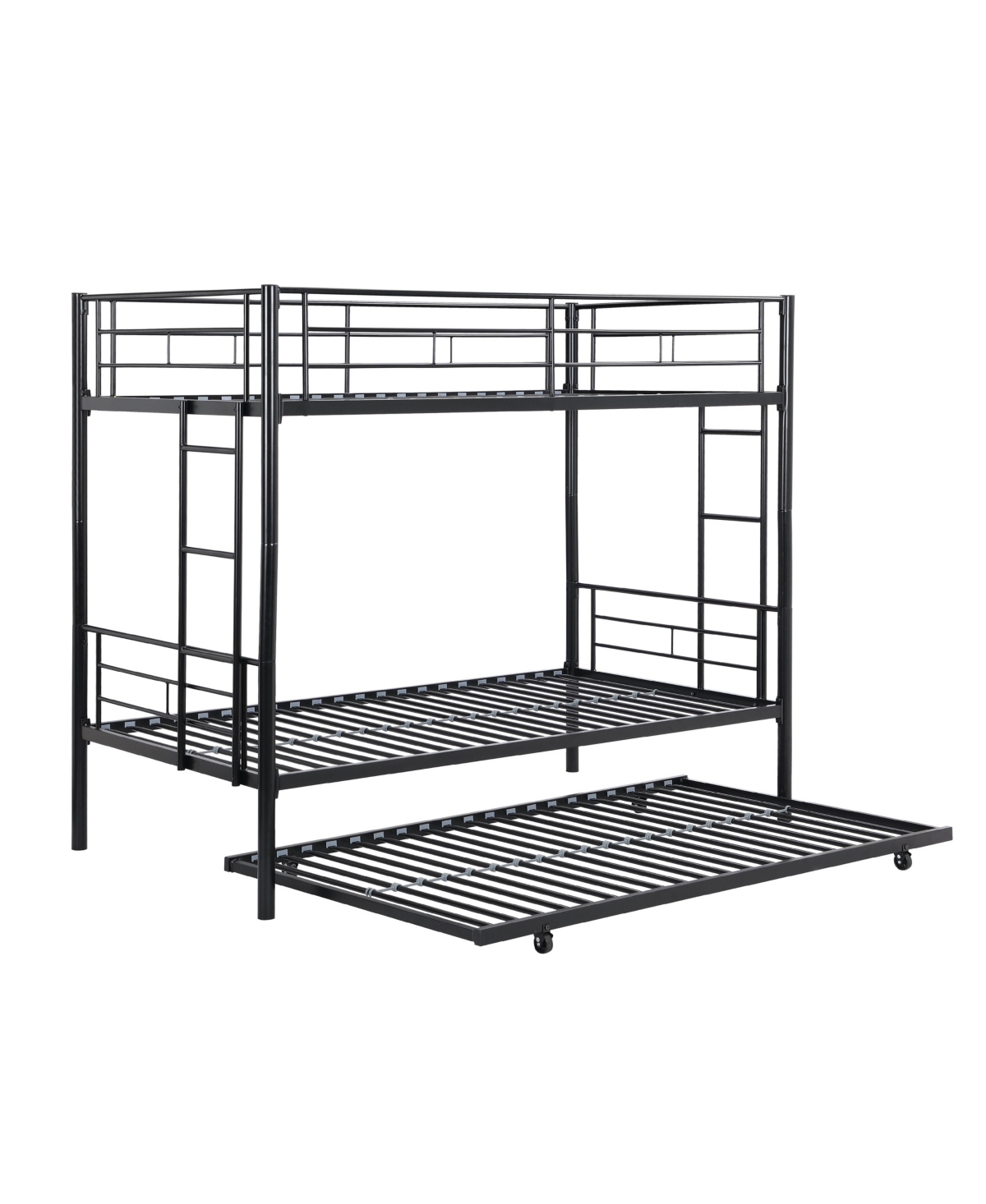 Click here for Boyel Living Twin Over Twin Metal Bunk Bed with Tr... prices