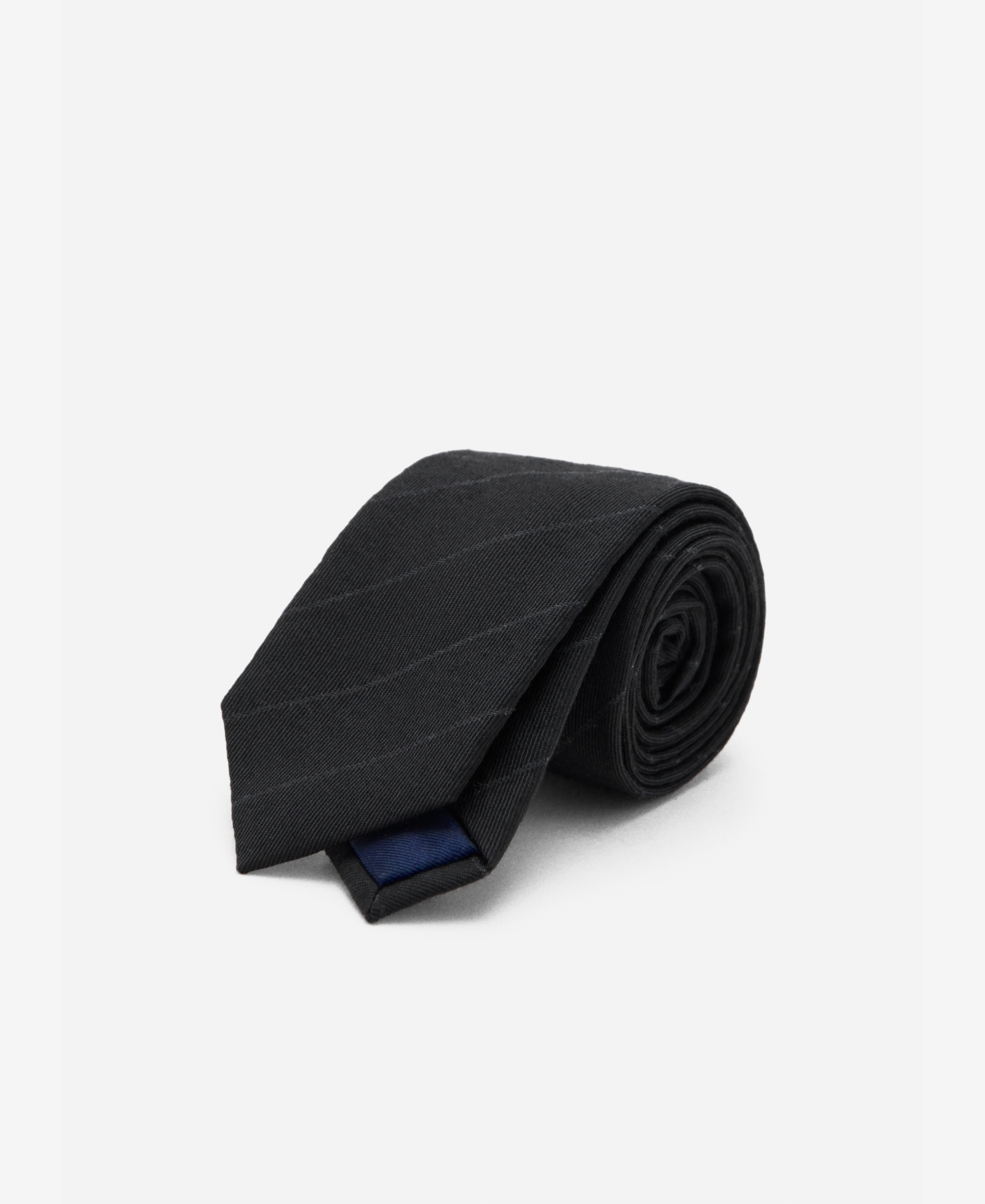 Click here for Mango Mens Striped Wool-Blend Tie - Black prices