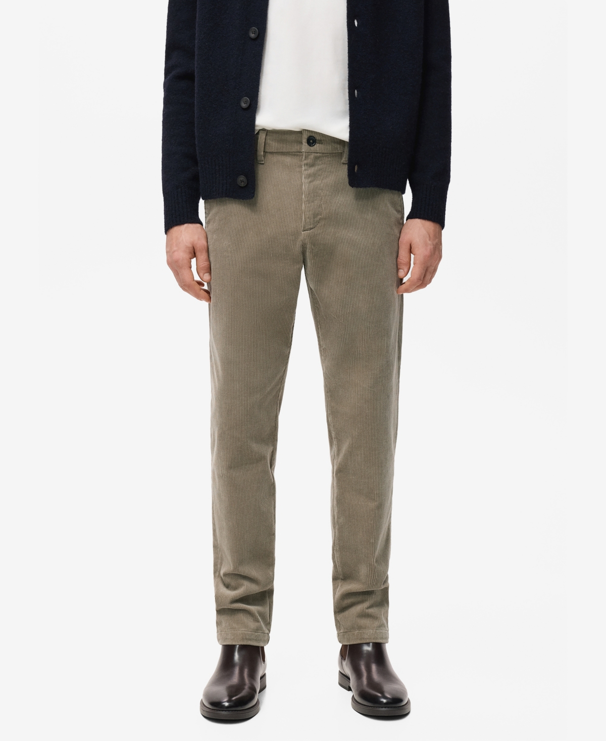 Click here for Mango Mens Corduroy Slim-Fit Pants - Beige prices