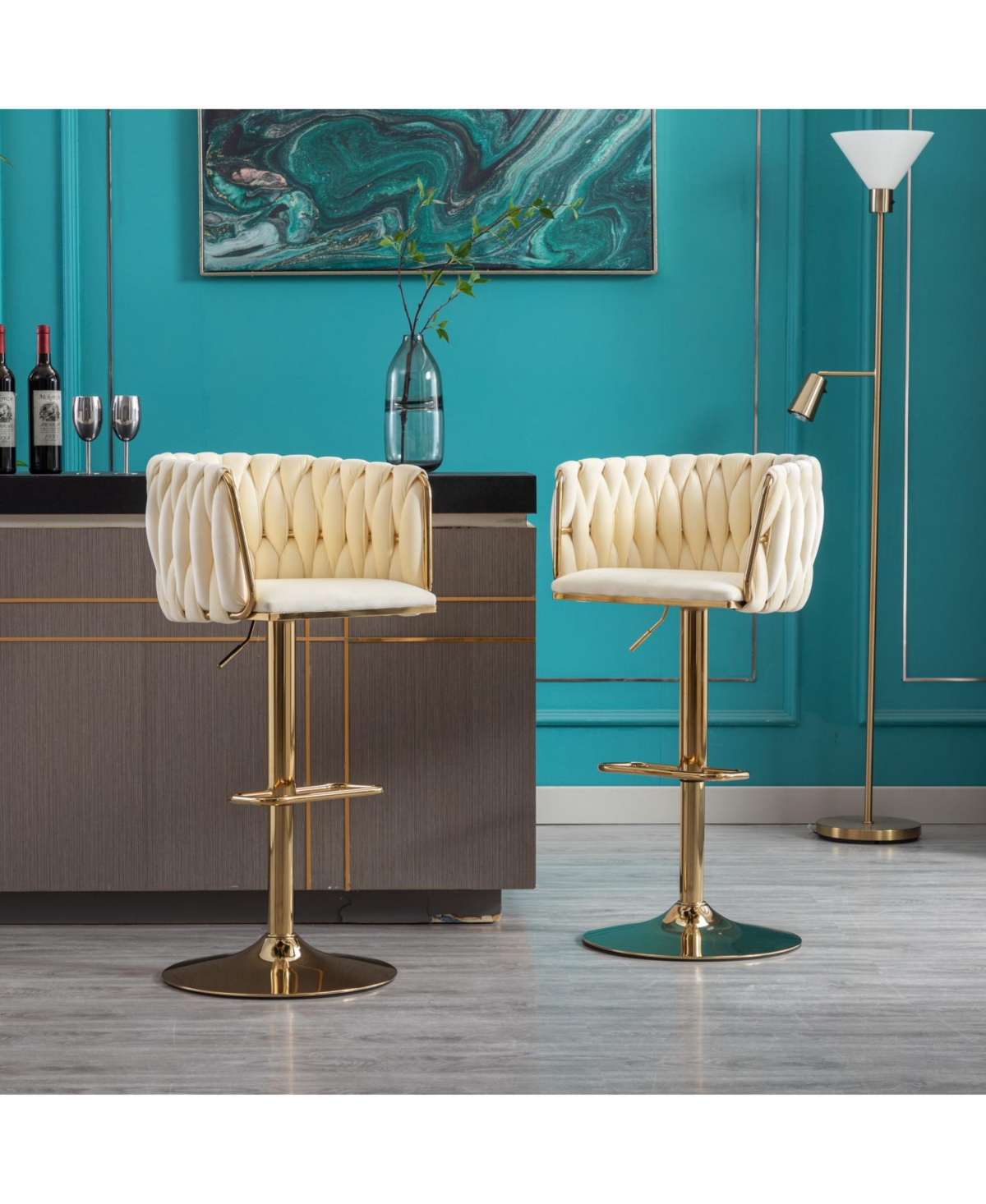 Click here for Streamdale Furniture Streamdale Velvet Bar Stools... prices