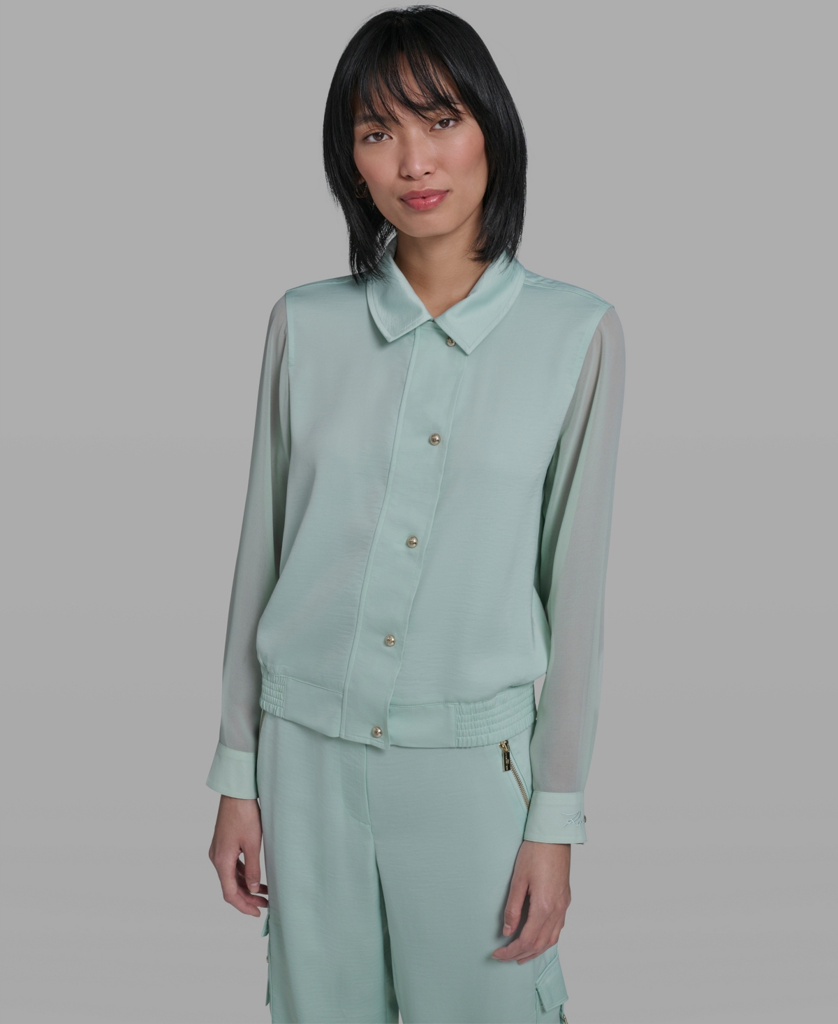 Click here for Karl Lagerfeld Paris Womens Collared Jacket - Fres... prices