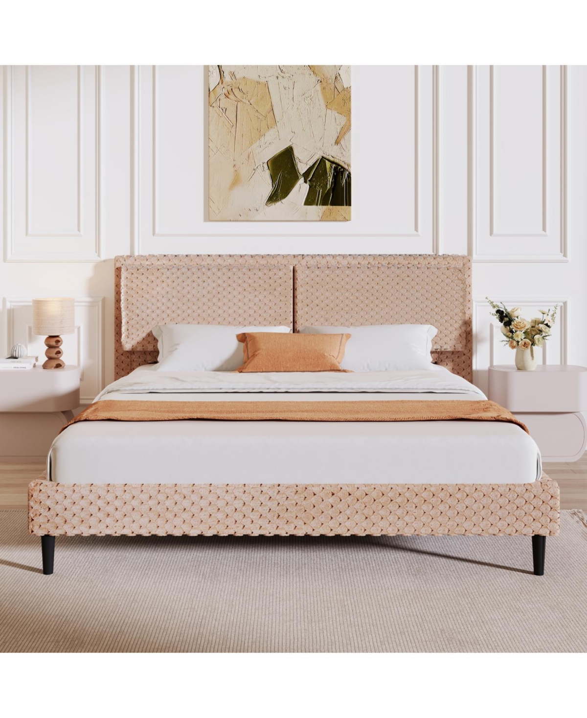 Click here for Streamdale Furniture Simple Modern Camel Plush Sof... prices