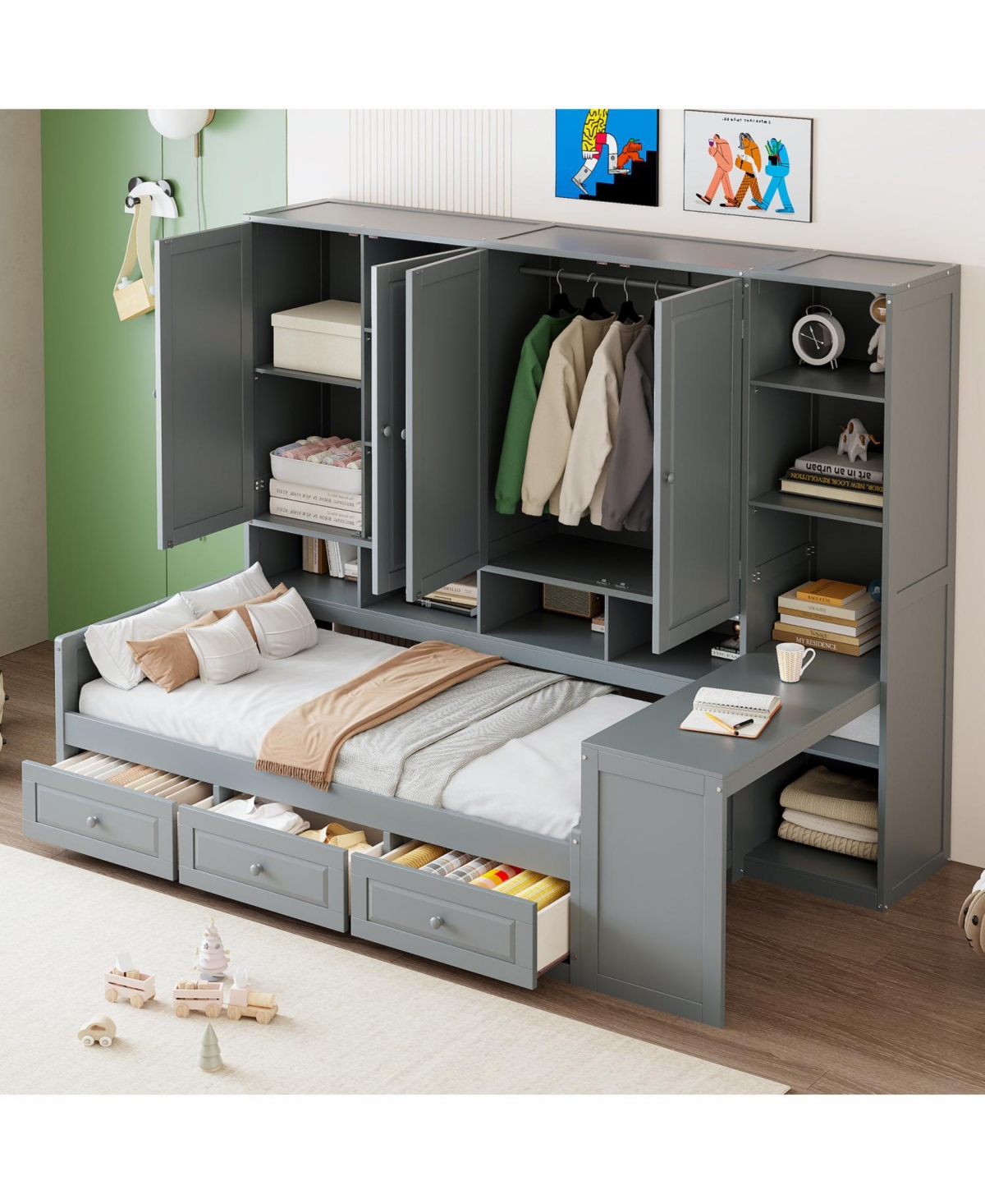 Click here for Streamdale Furniture Twin Wood Daybed with Drawers... prices