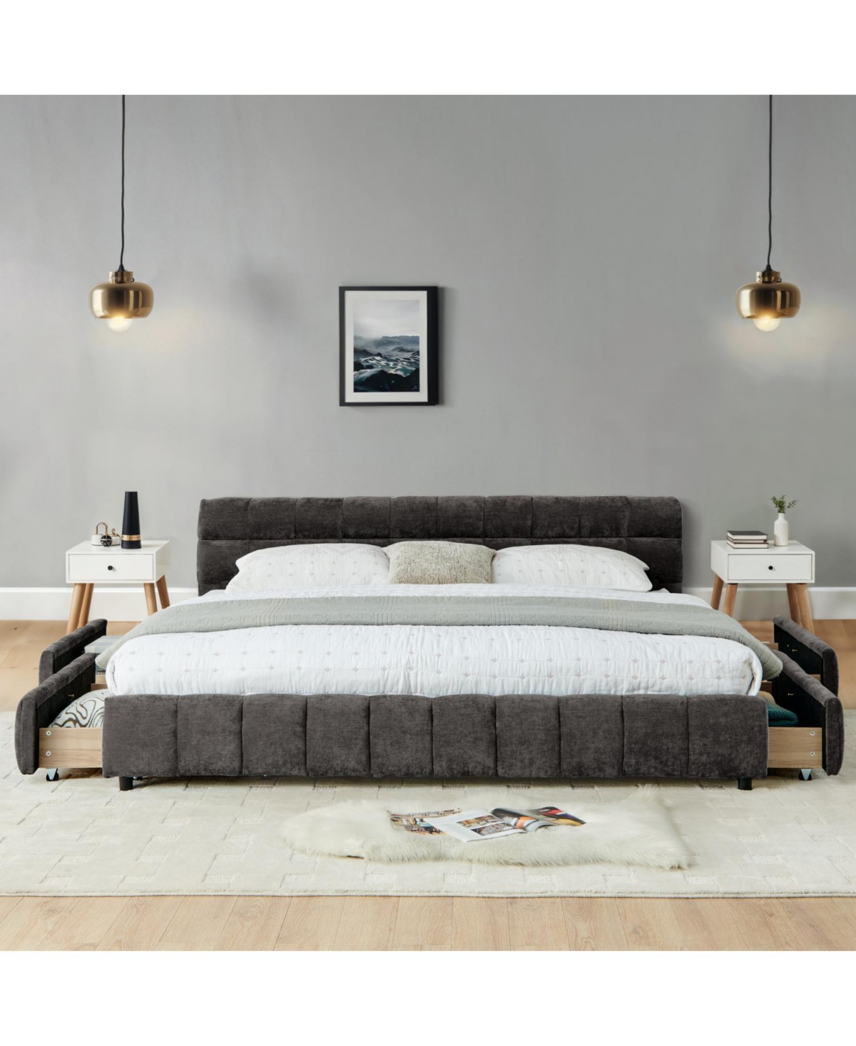 Click here for Streamdale Furniture California King Upholstered B... prices