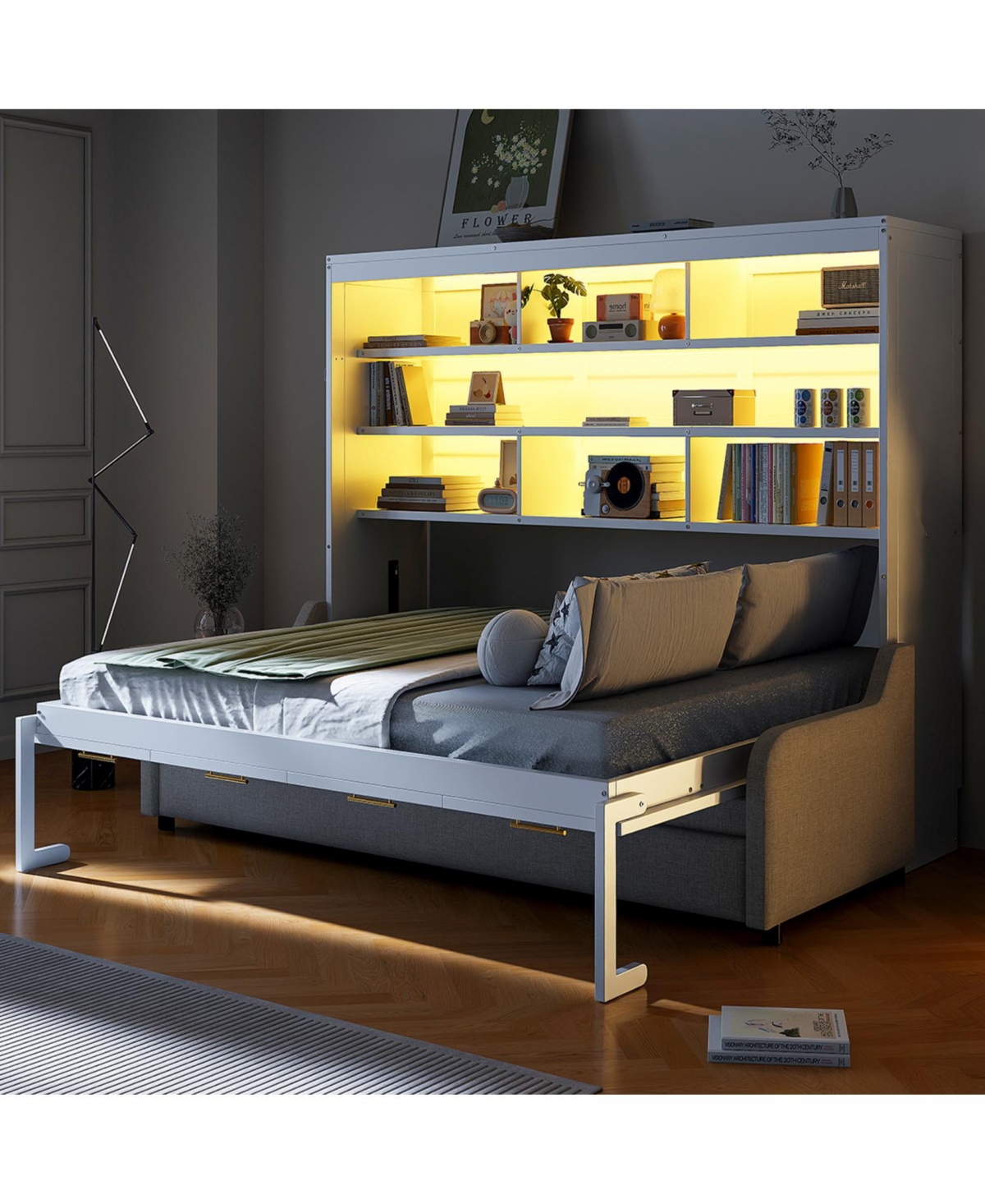 Click here for Streamdale Furniture Murphy Cabinet Bed with Sofa... prices