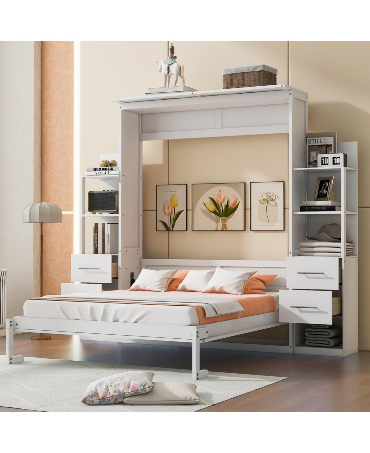 Click here for Streamdale Furniture Murphy Bed with Shelves  Draw... prices