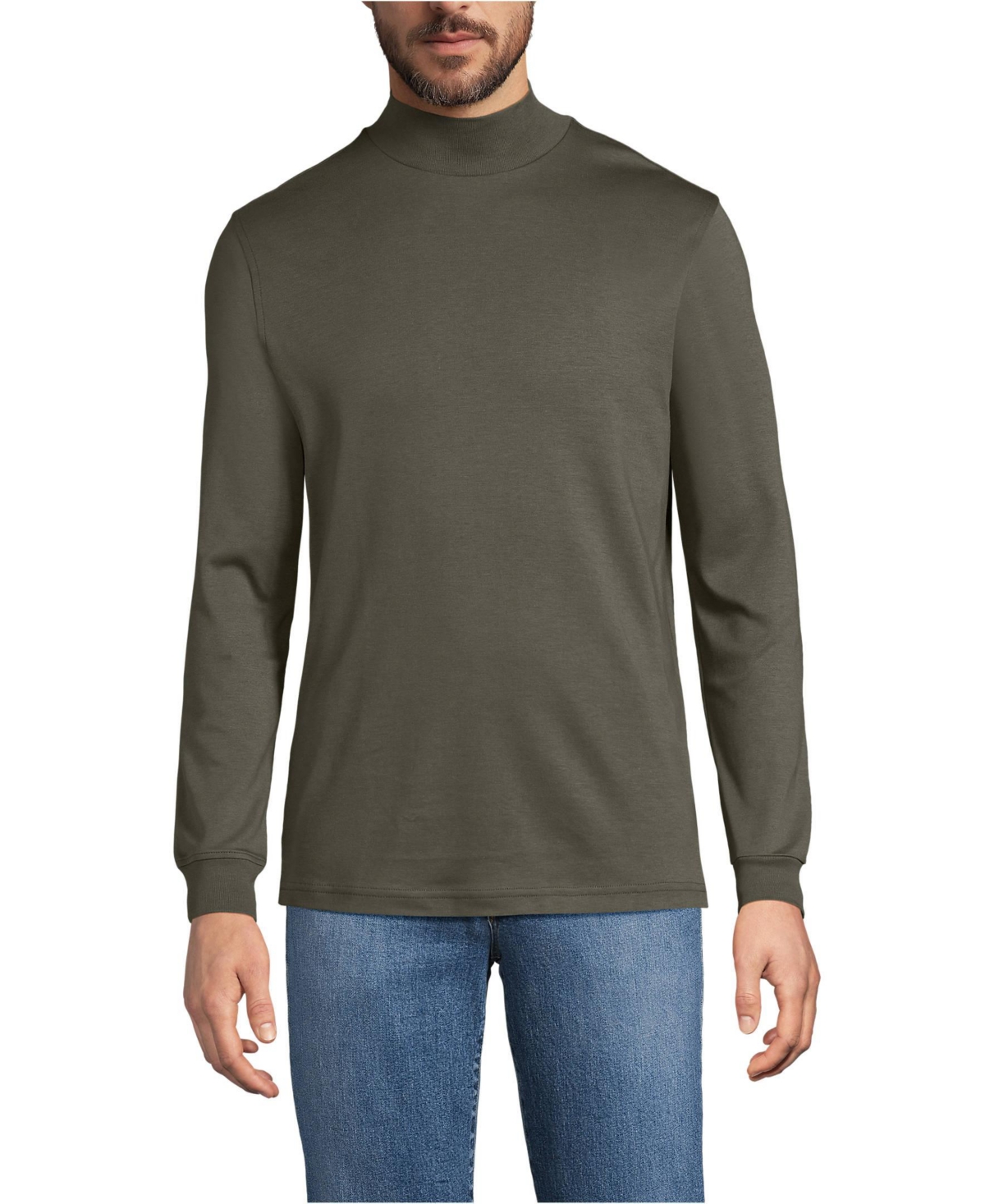 Click here for Lands End Big & Tall Cotton Supima Mock Turtleneck... prices