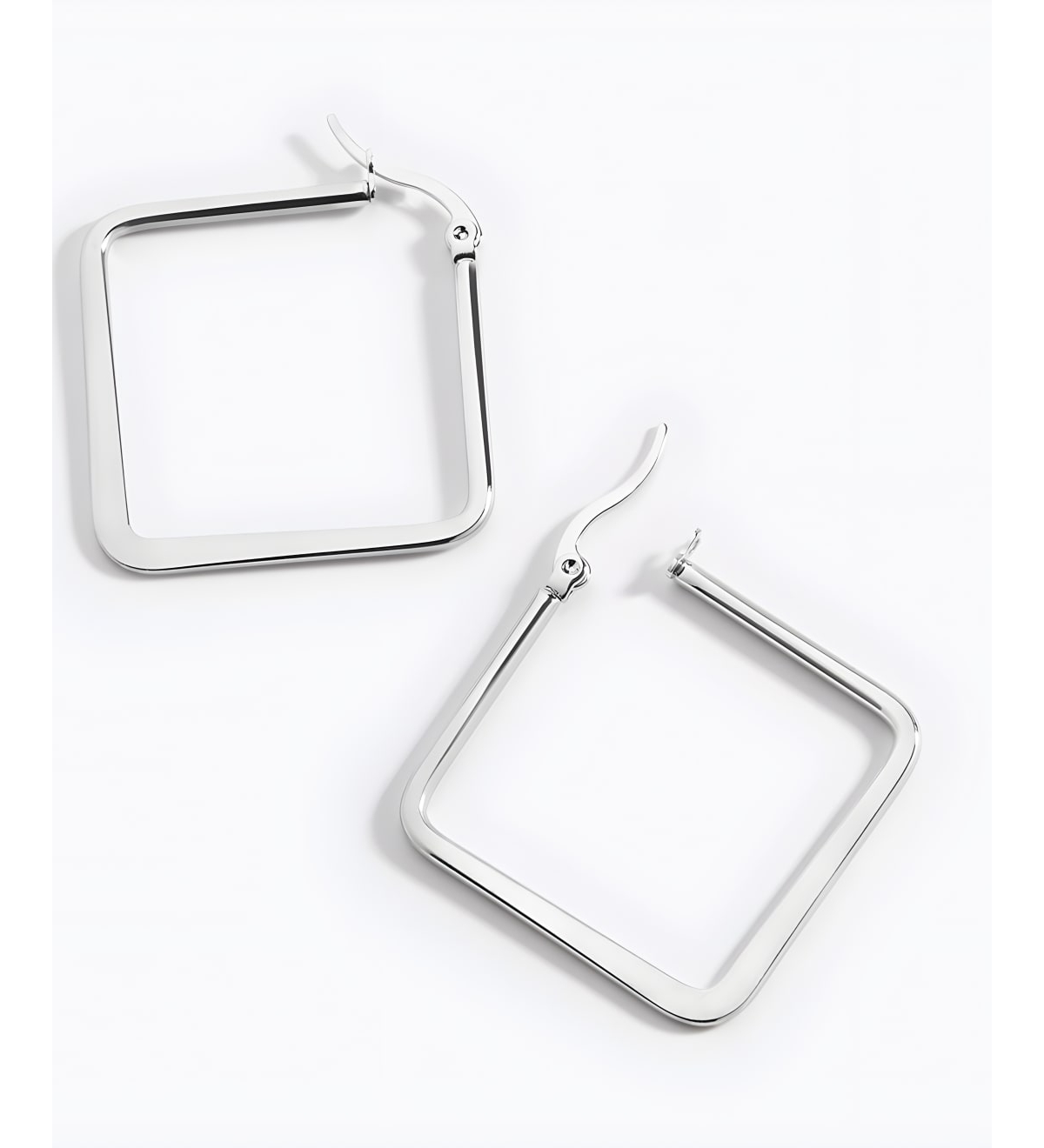 Click here for Mint & Lily Geometric Girl Boss Hoop Earrings - Si... prices
