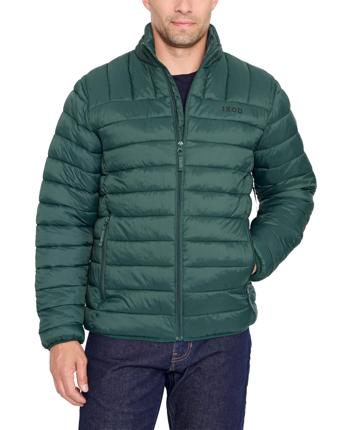 Click here for Izod Mens Puffer Jacket - Green prices